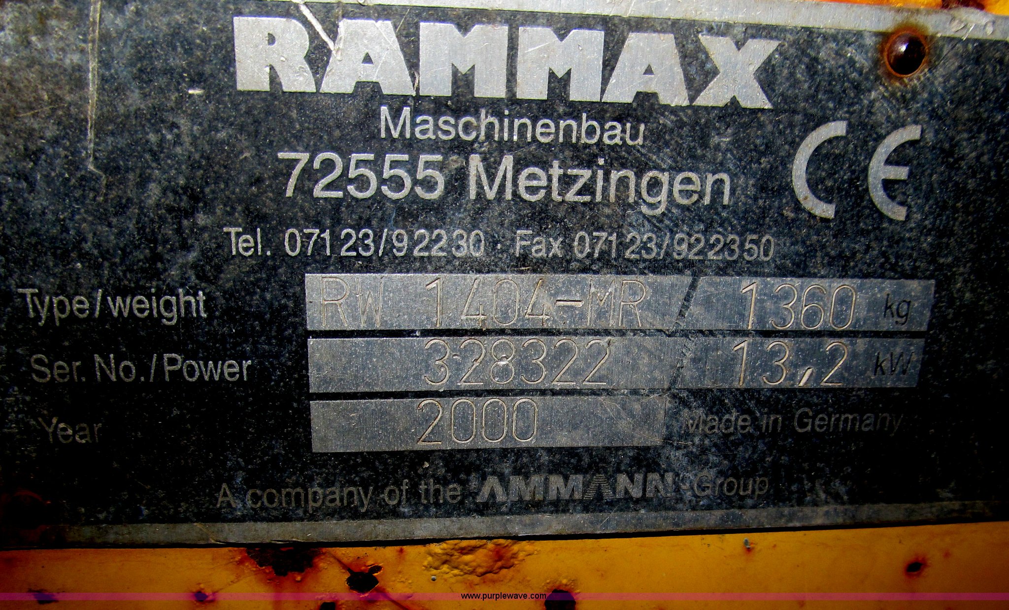 2000 MQ Rammax WB3324 padfoot roller in Lincoln, NE | Item B5194 sold ...