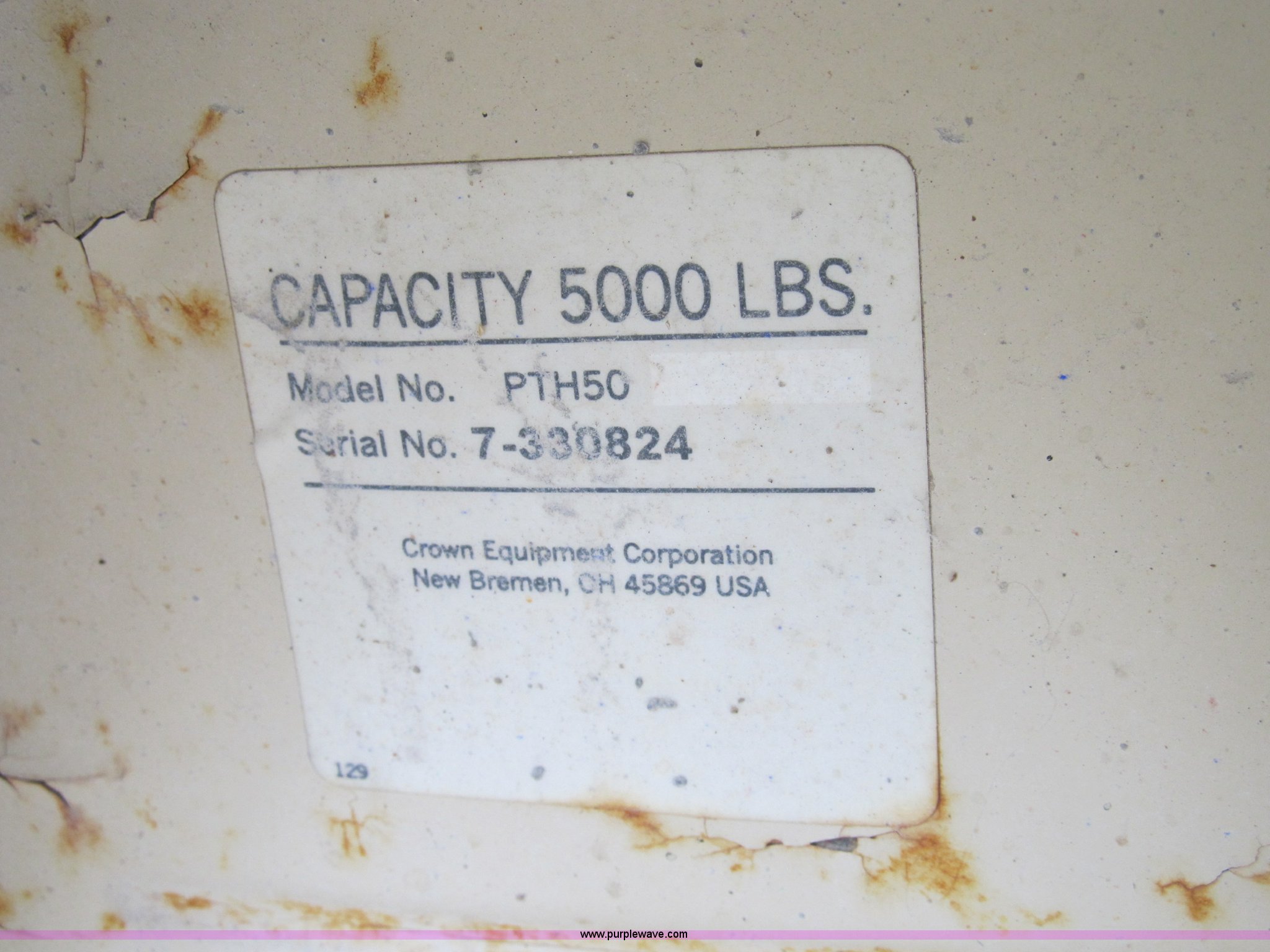 Crown Equipment PTH50 pallet jack in Eureka, MO | Item K9350 sold ...