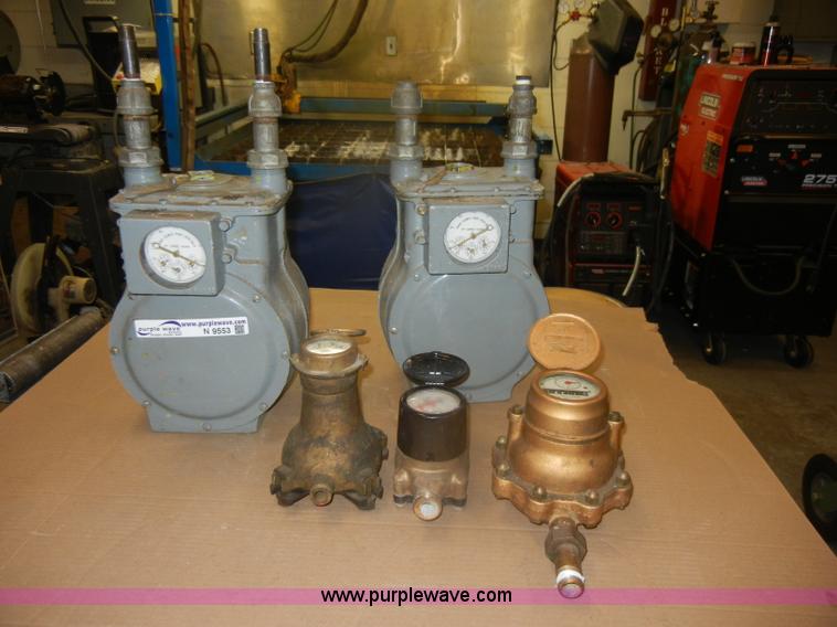Assorted gas and water meters in Manhattan, KS | Item N9553 sold ...