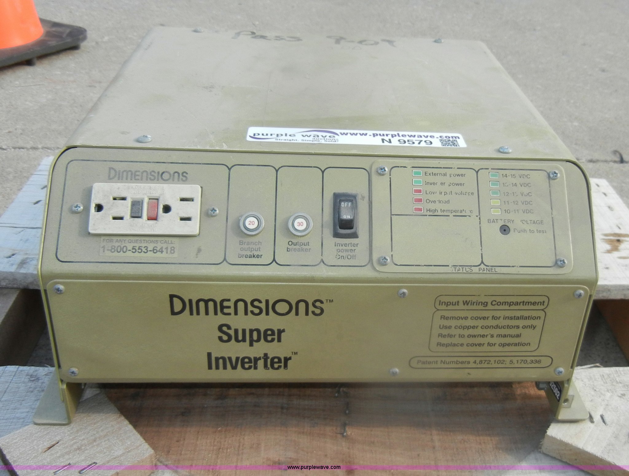 Dimensions Super Inverter in Topeka, KS | Item N9582 sold | Purple Wave