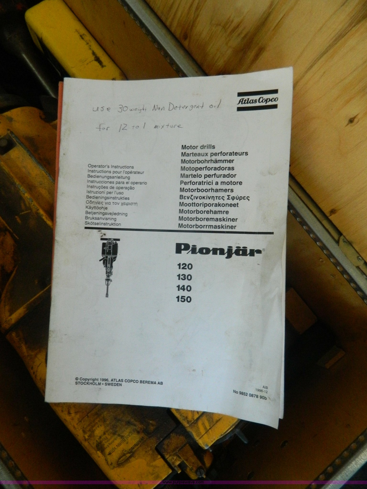 1999 Pionjar 120 jackhammer in Norton, KS | Item T9429 sold | Purple Wave