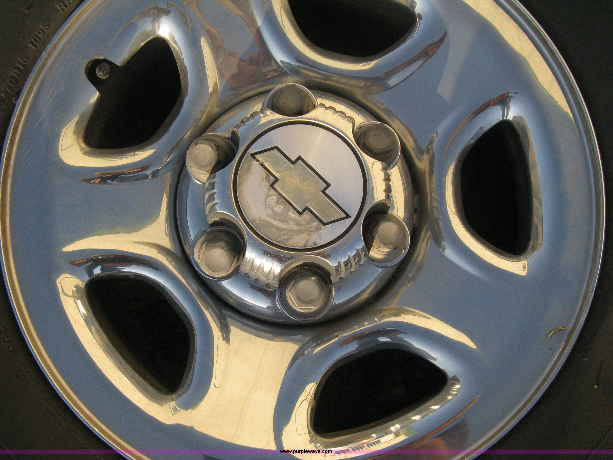 (4) Chevrolet truck chrome wheels and tires in Clearwater, KS | Item ...