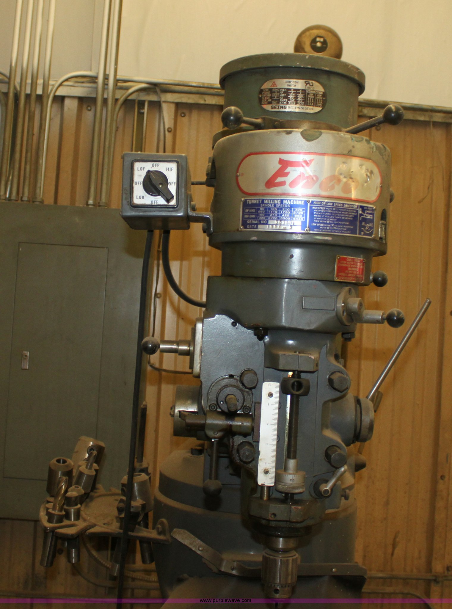 Enco turret milling machine in Rosalia, KS | Item G4977 sold | Purple Wave