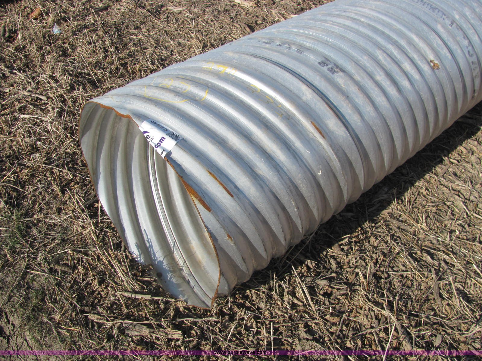 H/C pipe 2 2/3 x 1/2 aluminized T2 LS 16 gauge culvert in Wakarusa, KS ...