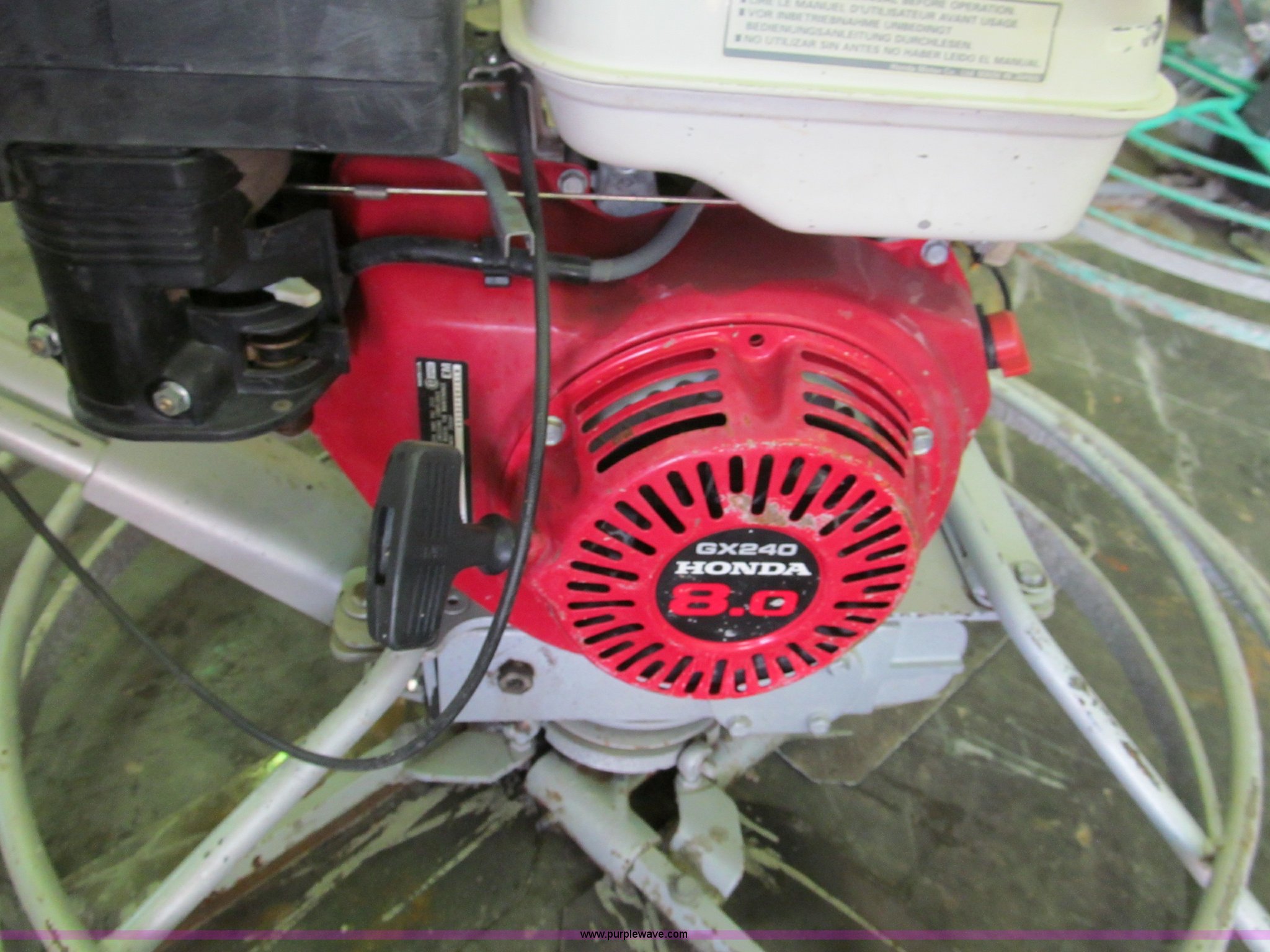 Stone CF464 power trowel in Lone Jack, MO | Item E5795 sold | Purple Wave