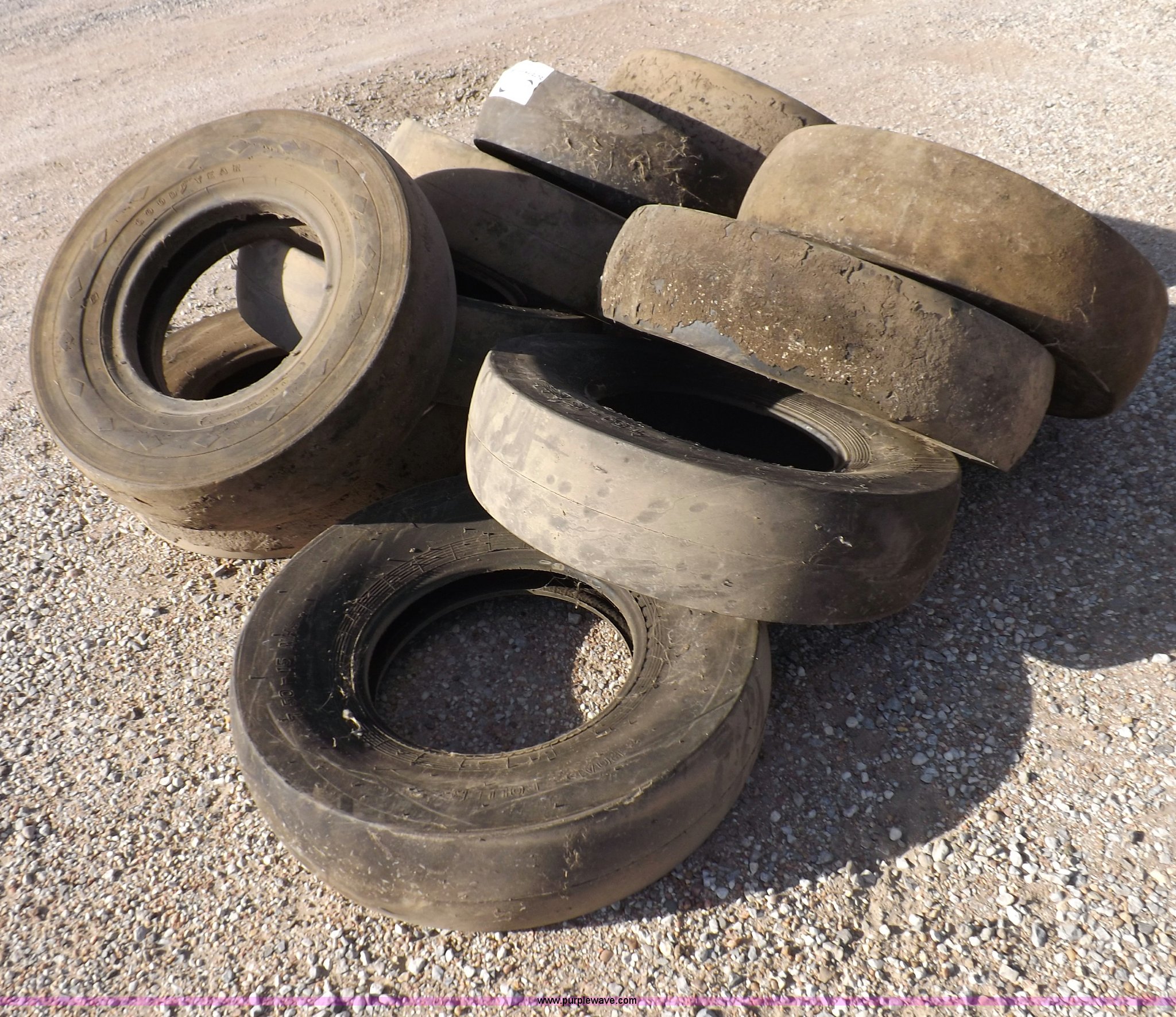 (10) 7.50-15 compactor tires in Sublette, KS | Item F6357 sold | Purple ...