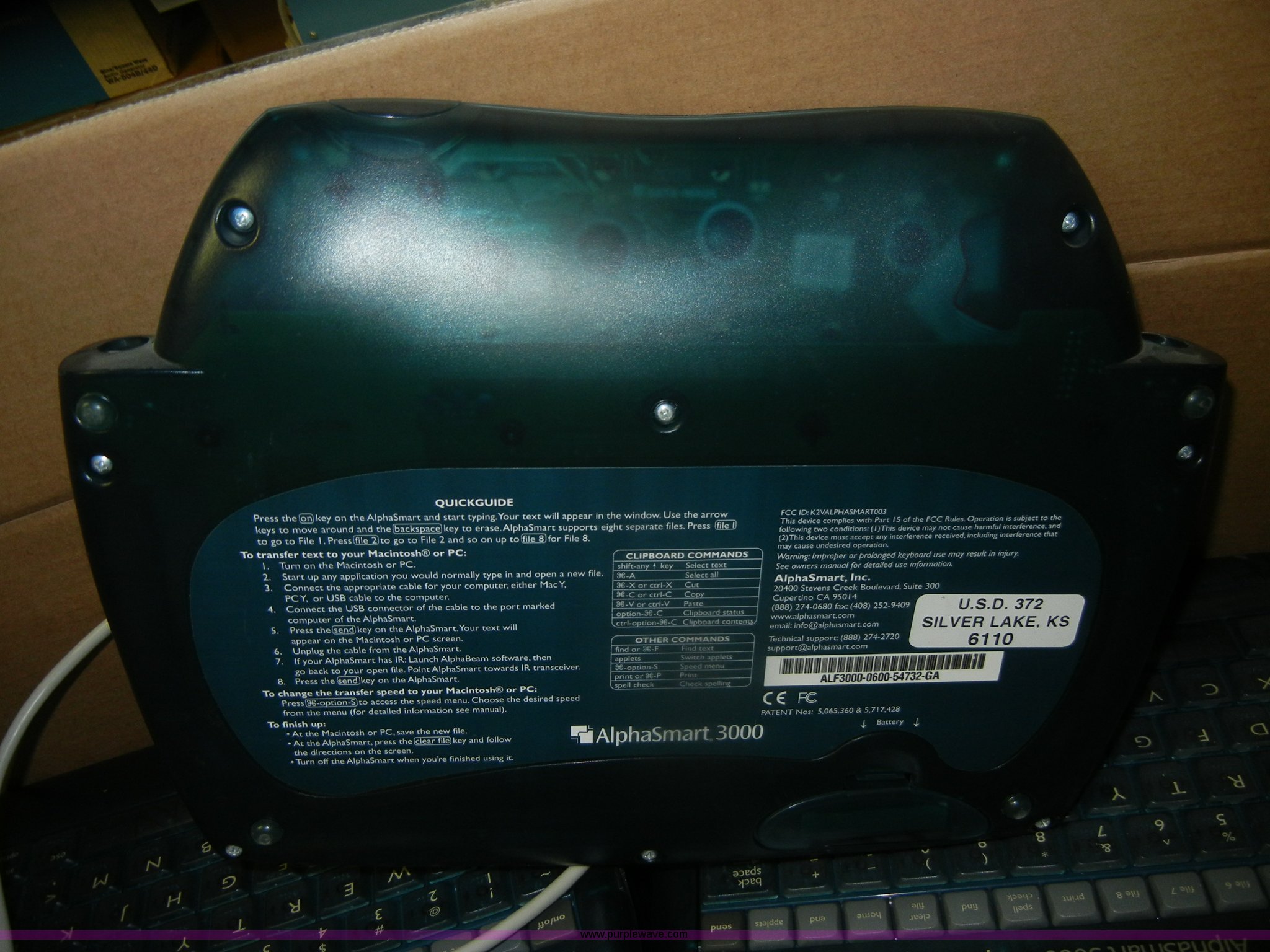 (30) Alpha Smart 3000 keyboards in Silver Lake, KS | Item T9690 sold ...