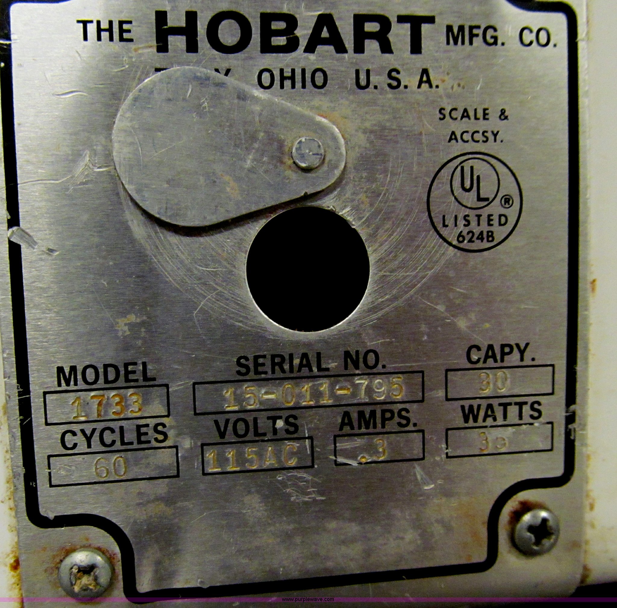 Hobart Project-O scale in Des Moines, IA | Item D7108 sold | Purple Wave