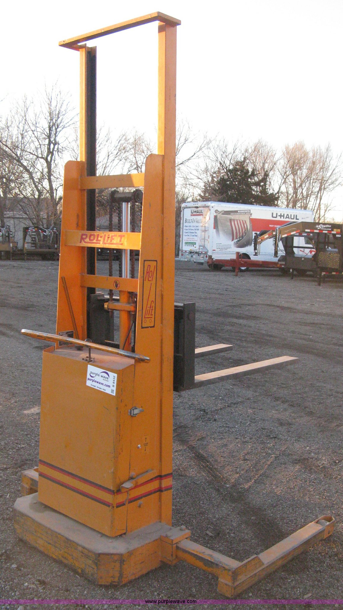 Rol-Lift stacker walk behind forklift in Wichita, KS | Item B8432 sold ...