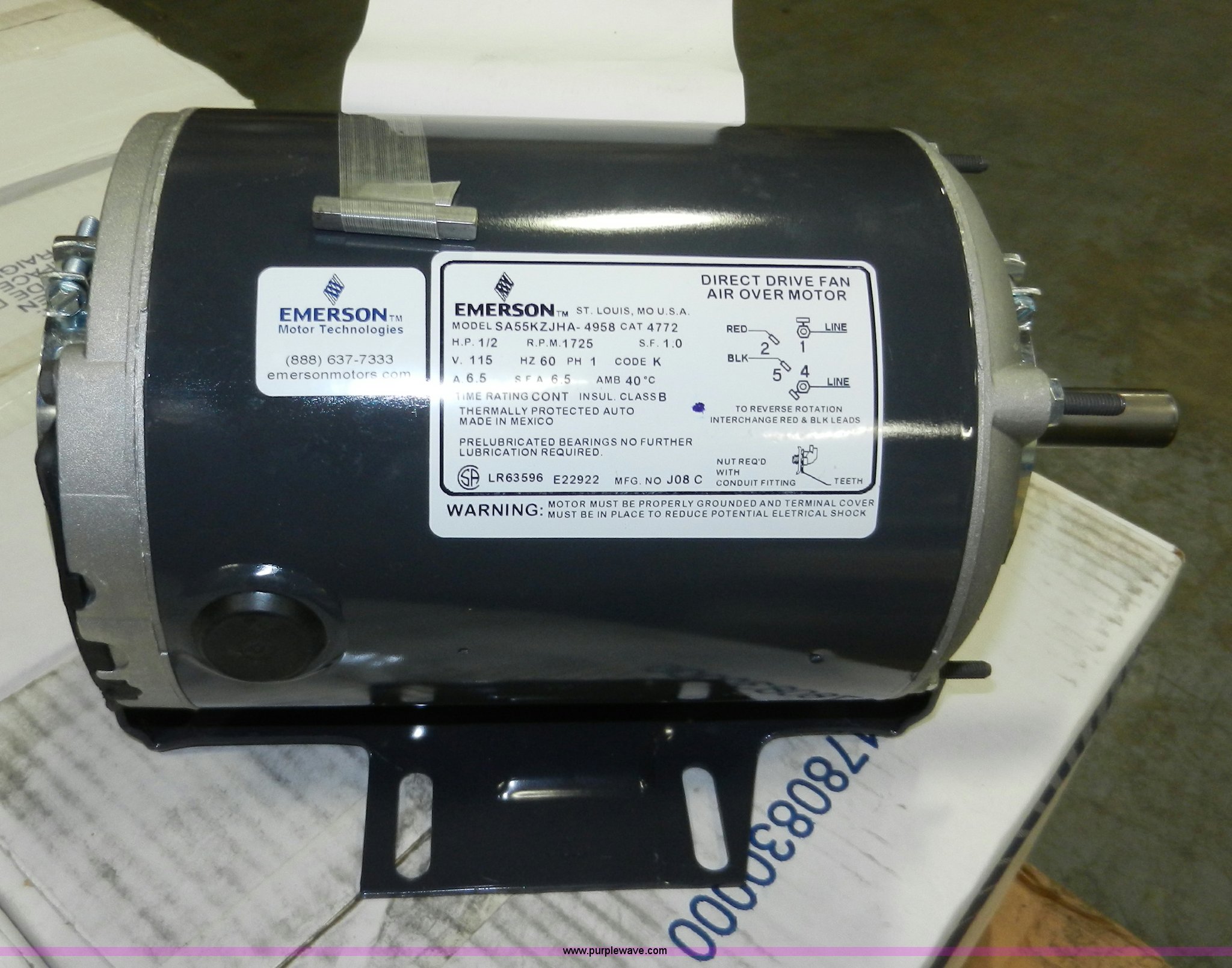 (10) Emerson direct drive fan air over motors in Lenexa, KS | Item ...
