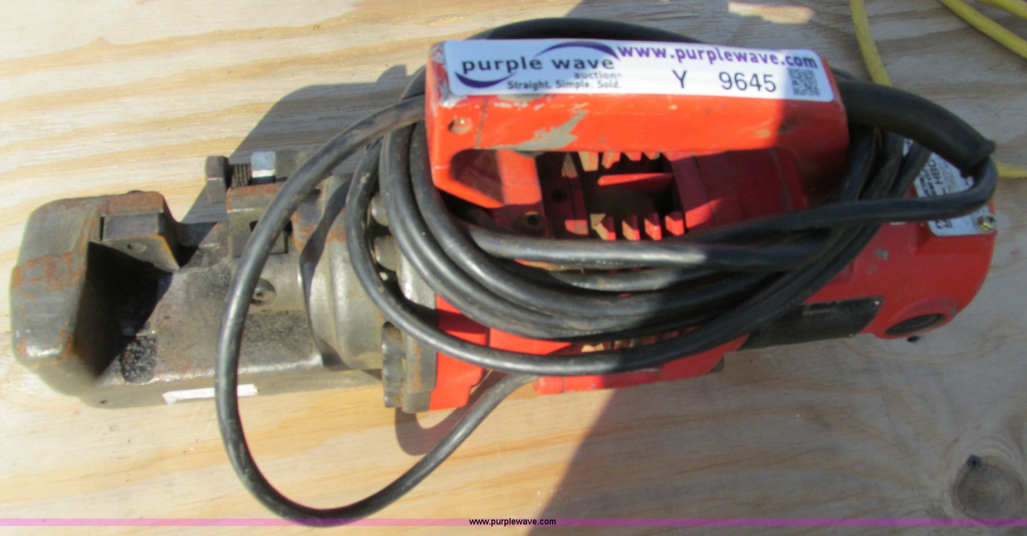 Electro-hydraulic rebar cutter in Sibley, MO | Item Y9645 sold | Purple ...