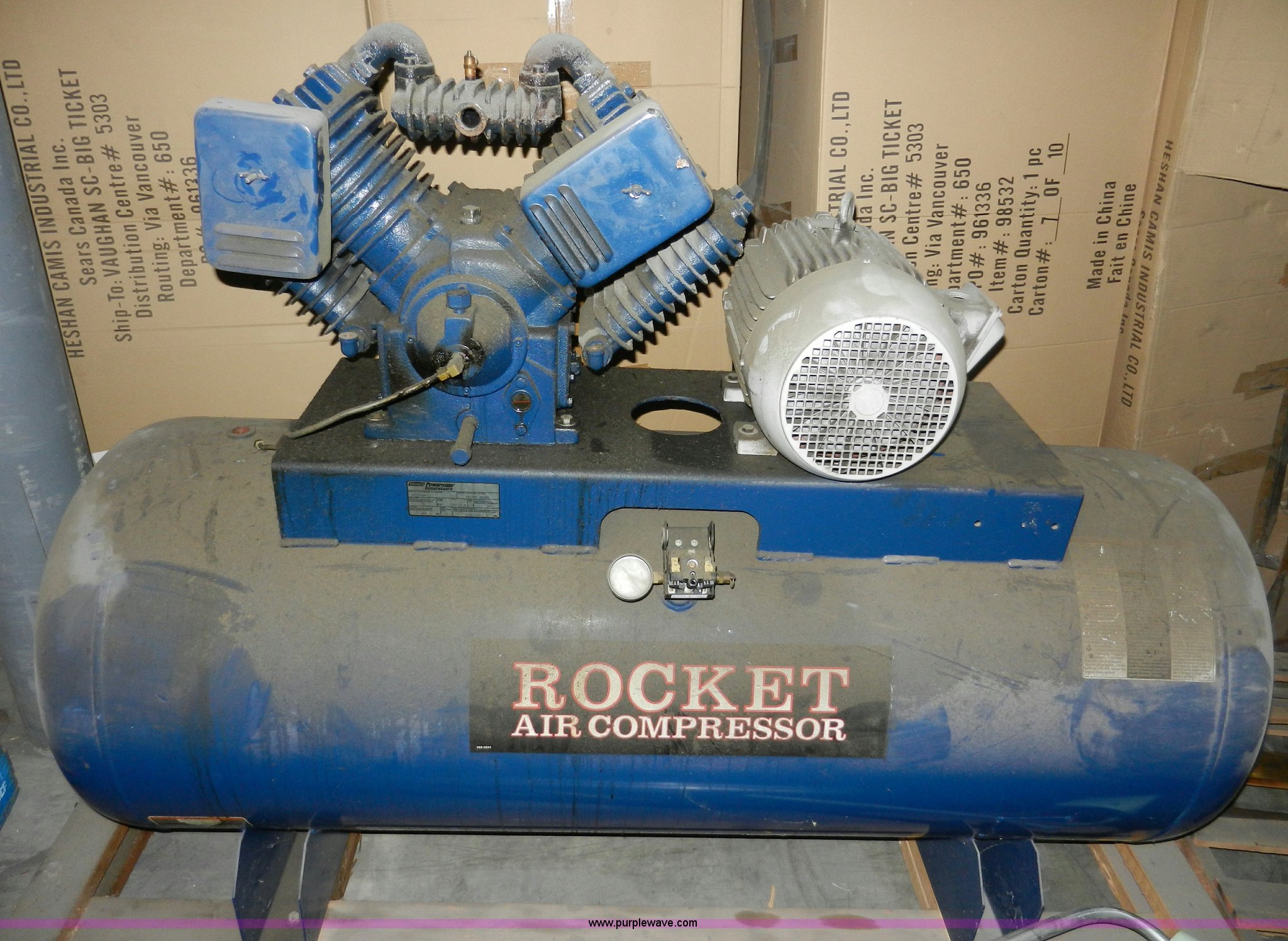 Rocket 120 gallon air compressor in Spring Hill, KS | Item W9646 sold ...