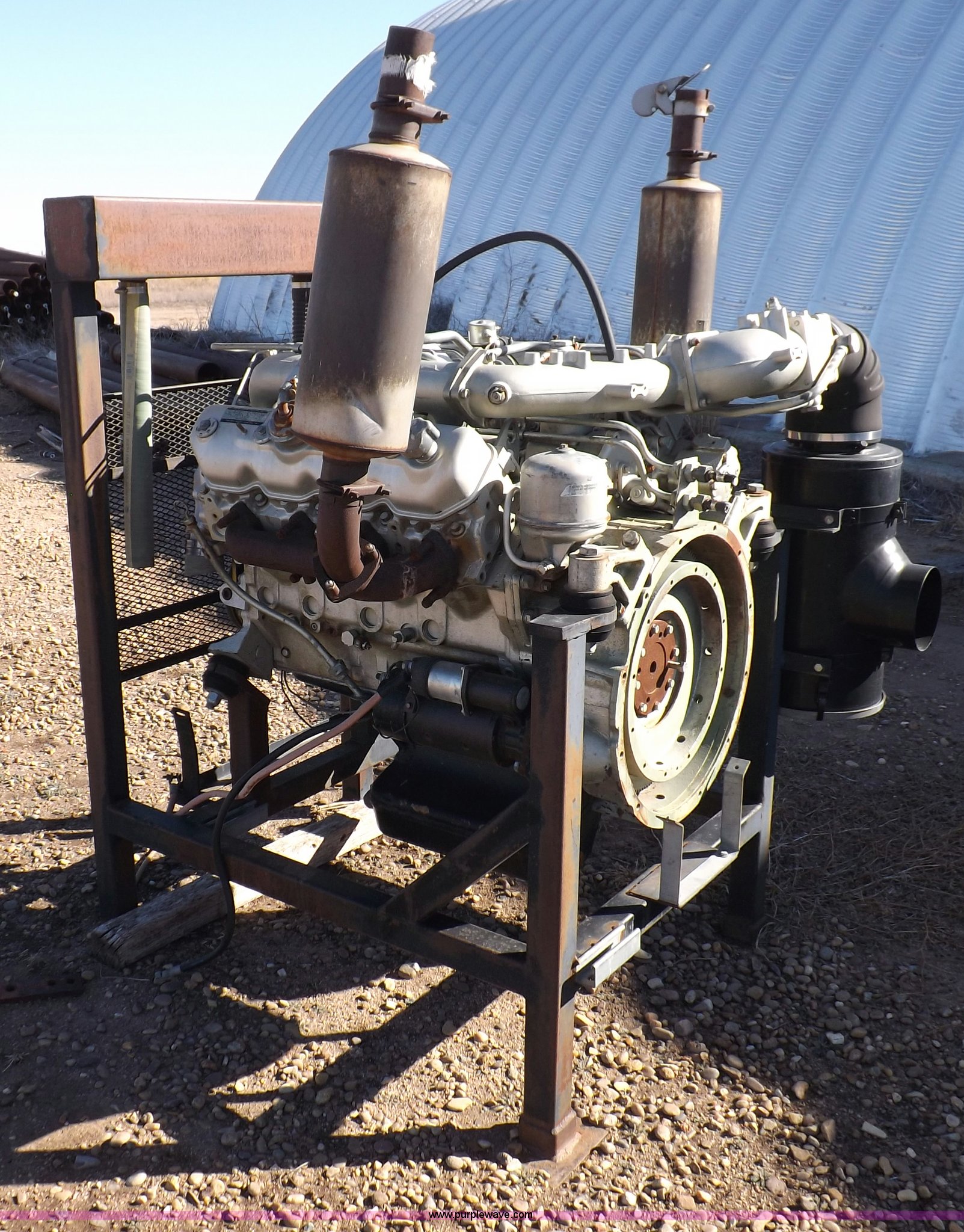 Isuzu 608 CID V8 diesel engine on stand in Ulysses, KS | Item F6375 ...