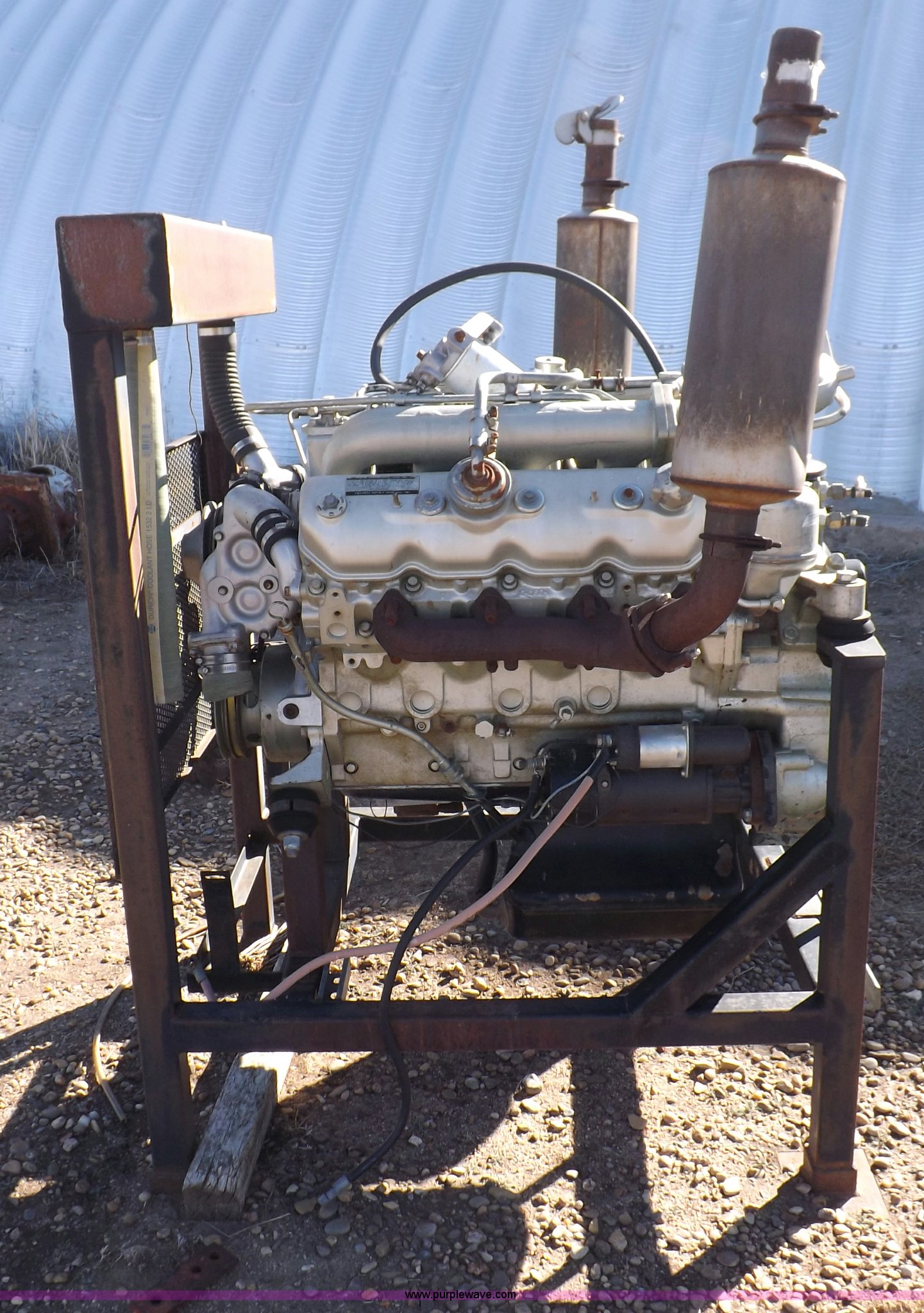 Isuzu 608 CID V8 diesel engine on stand in Ulysses, KS | Item F6375 ...