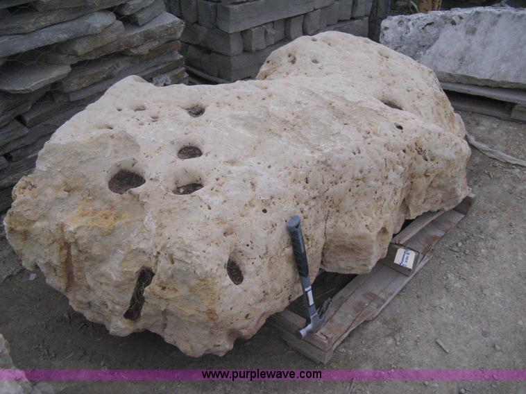 Holey limestone boulder. in Wichita, KS | Item AK9064 sold | Purple Wave