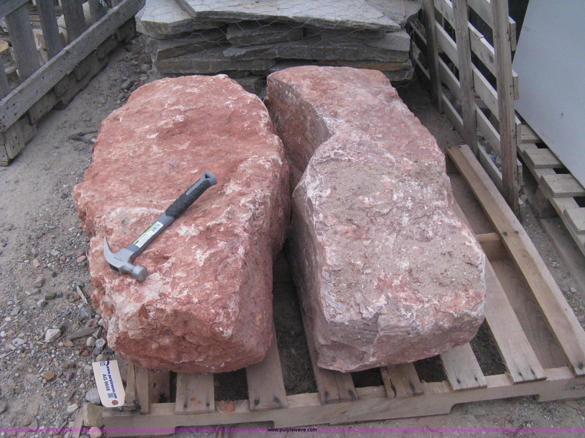 2 Colorado red stone boulders on a pallet in Wichita, KS | Item AG9658 ...