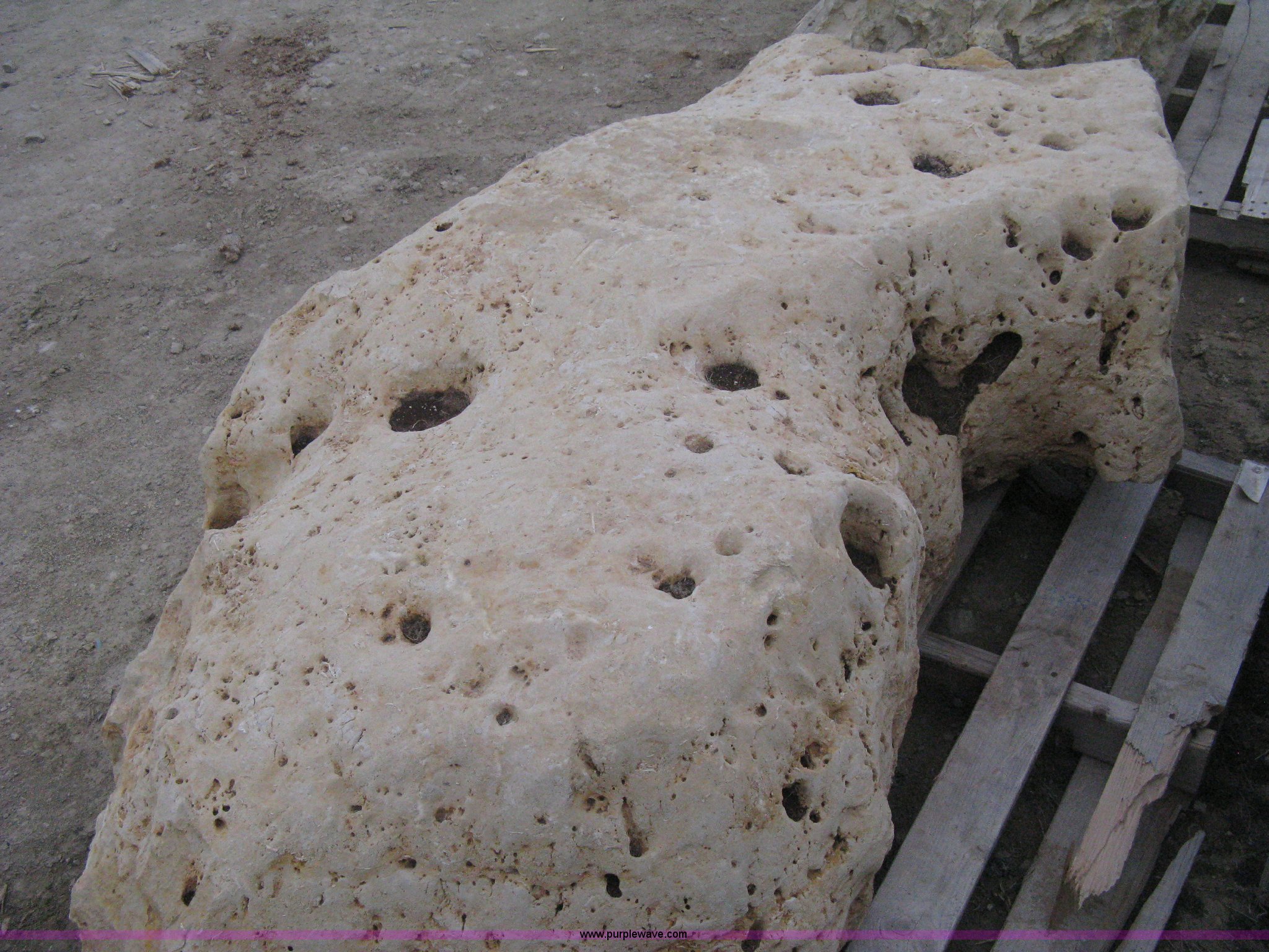 Holey limestone boulder. in Wichita, KS | Item AK9064 sold | Purple Wave