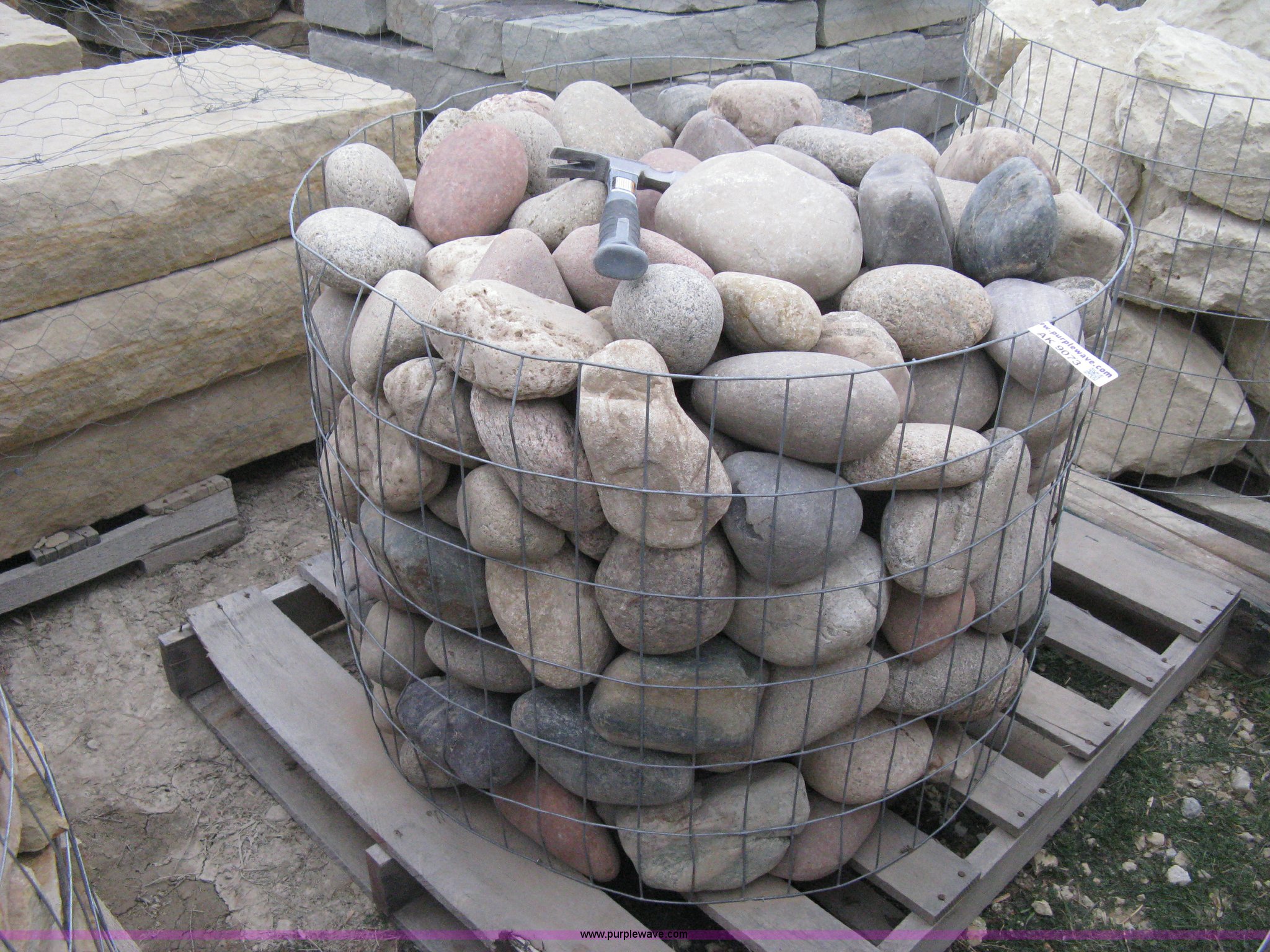 2 baskets total, 1 basket of Colorado premium river rock and 1 basket ...