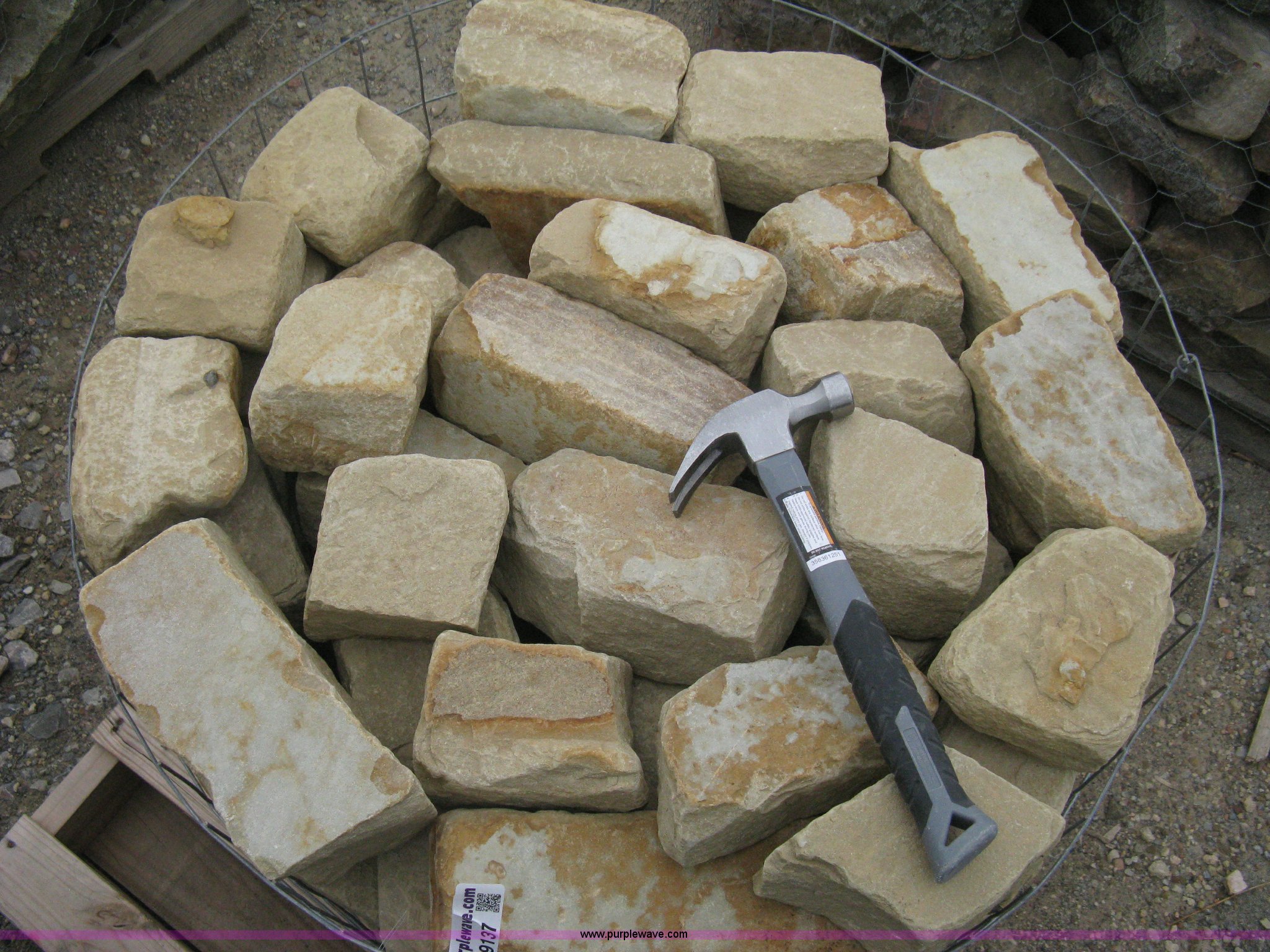 Basket of Oklahoma tan tumbled edging/building stone/edging in Wichita ...
