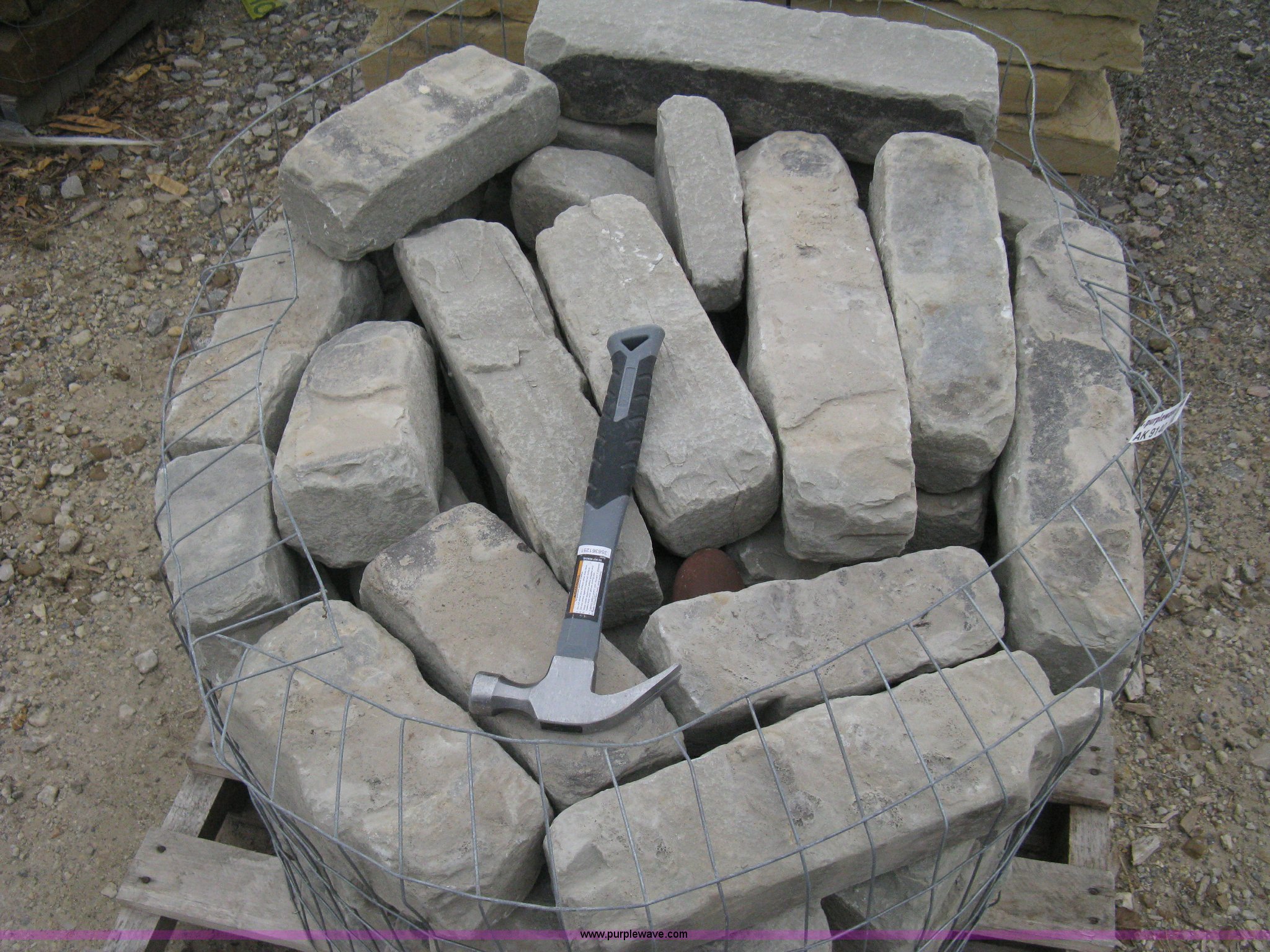 Basket of Oklahoma blue tumbled edging/building stone/edging in Wichita ...