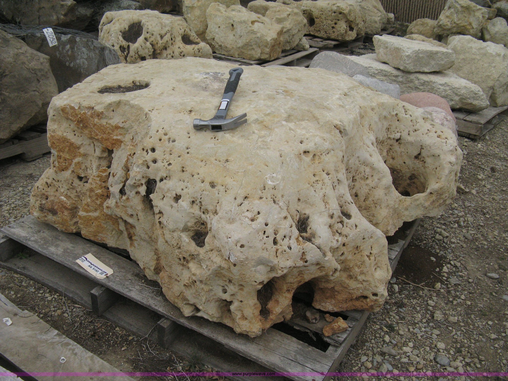 Holey Kansas limestone boulder in Wichita, KS | Item AK9182 sold ...