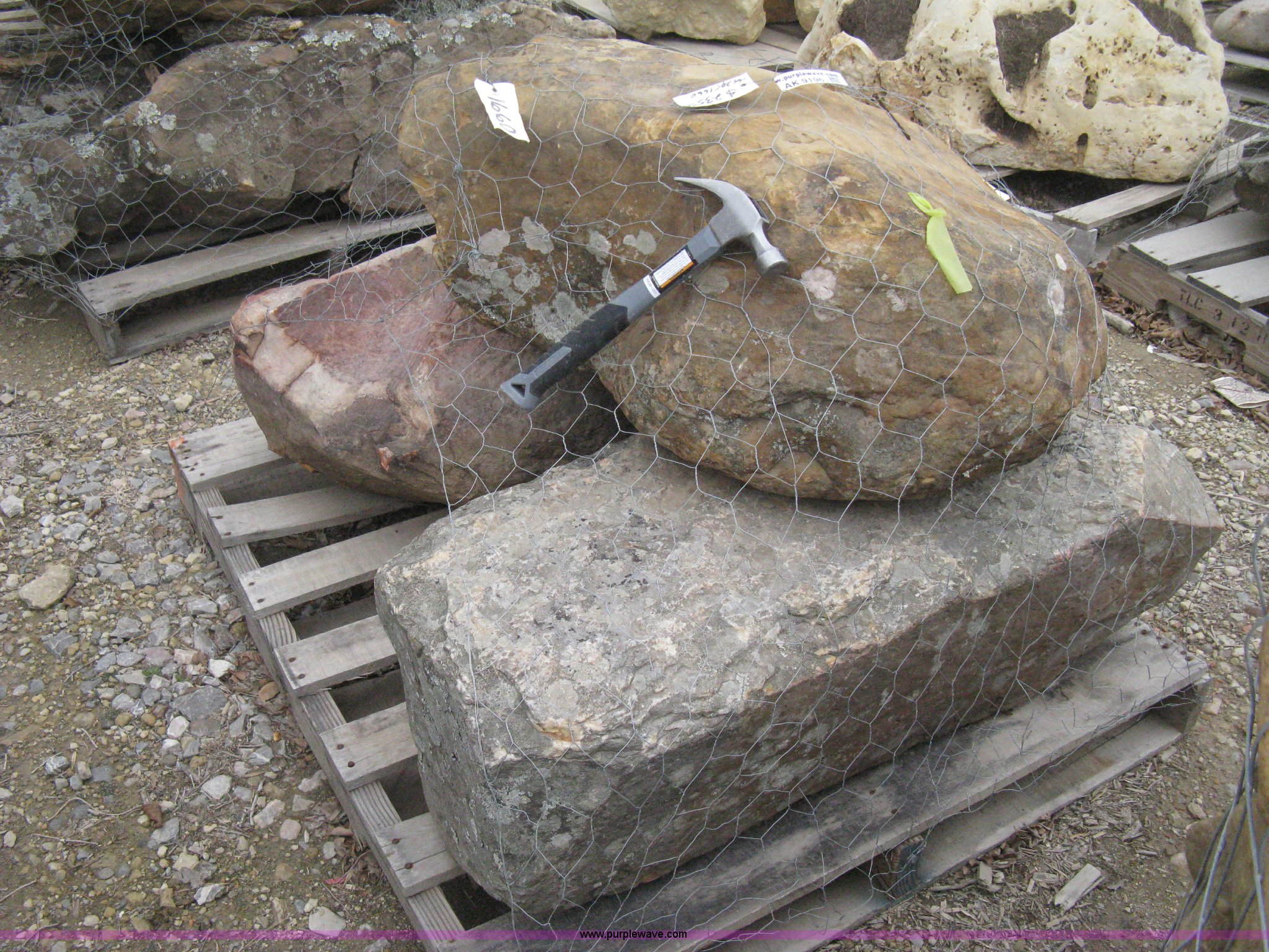 3 sandstone boulders in Wichita, KS | Item AK9196 sold | Purple Wave