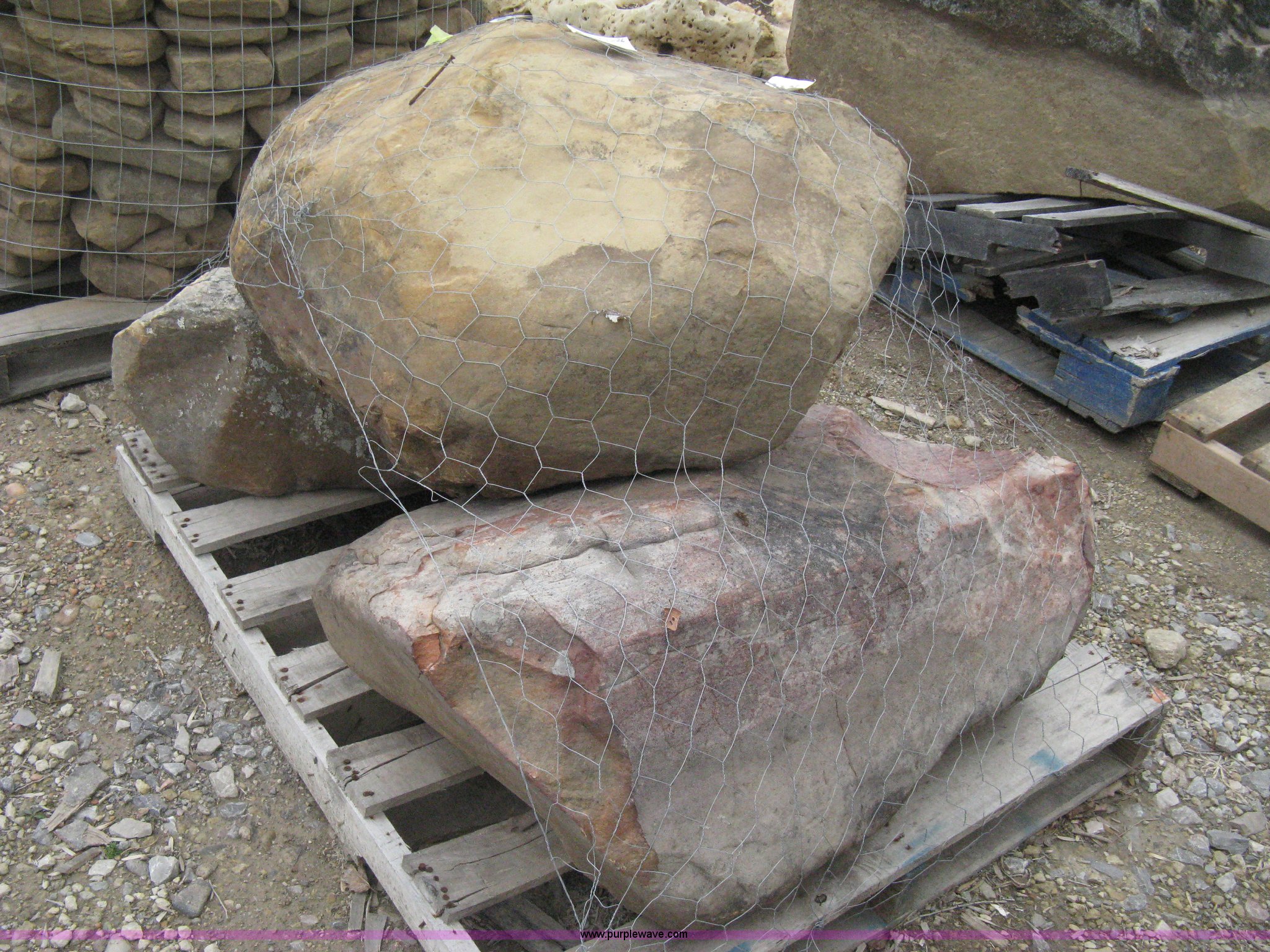 3 sandstone boulders in Wichita, KS | Item AK9196 sold | Purple Wave