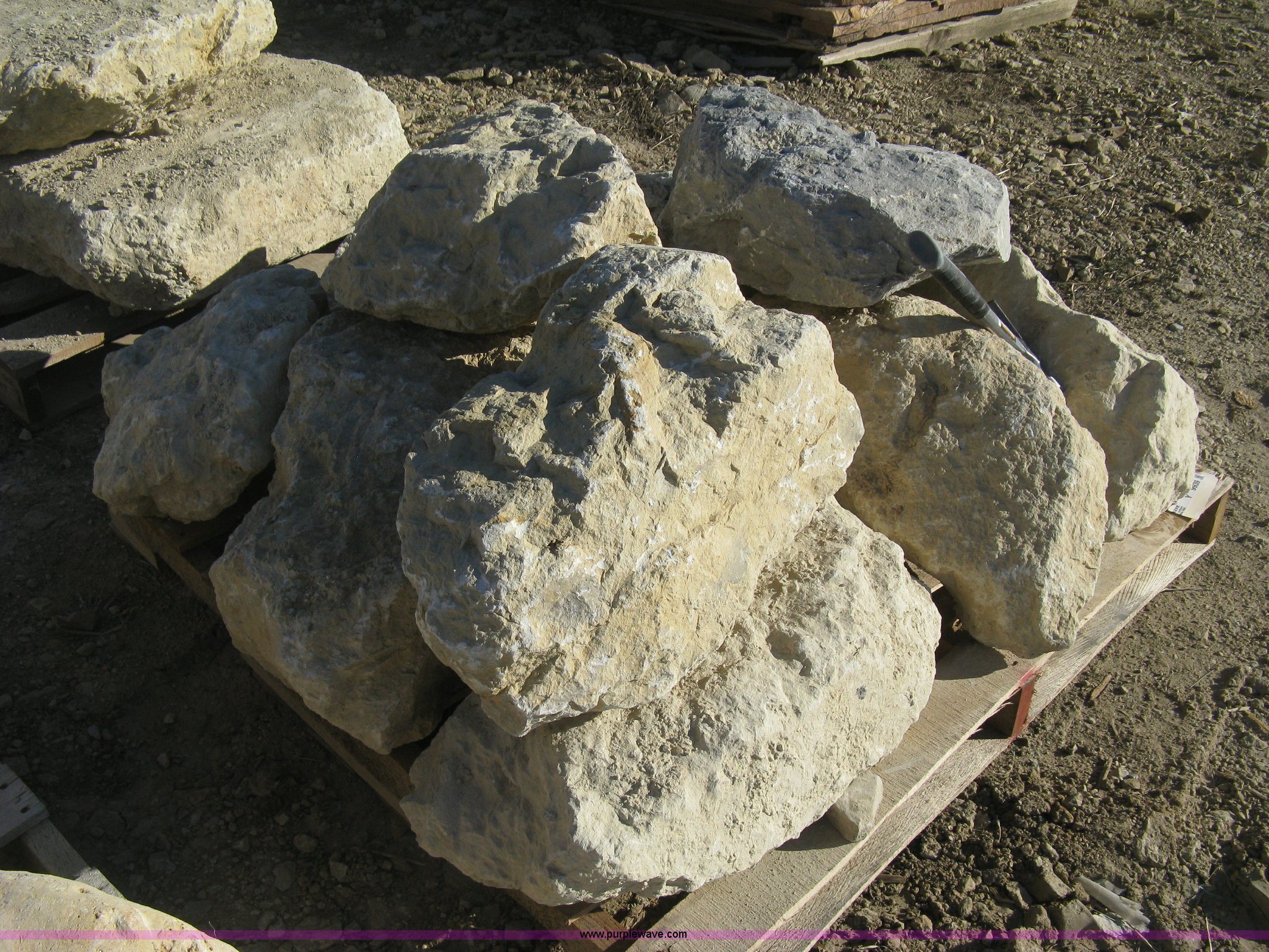 25 limestone boulders on 4 pallets, various sizes. in Wichita, KS ...