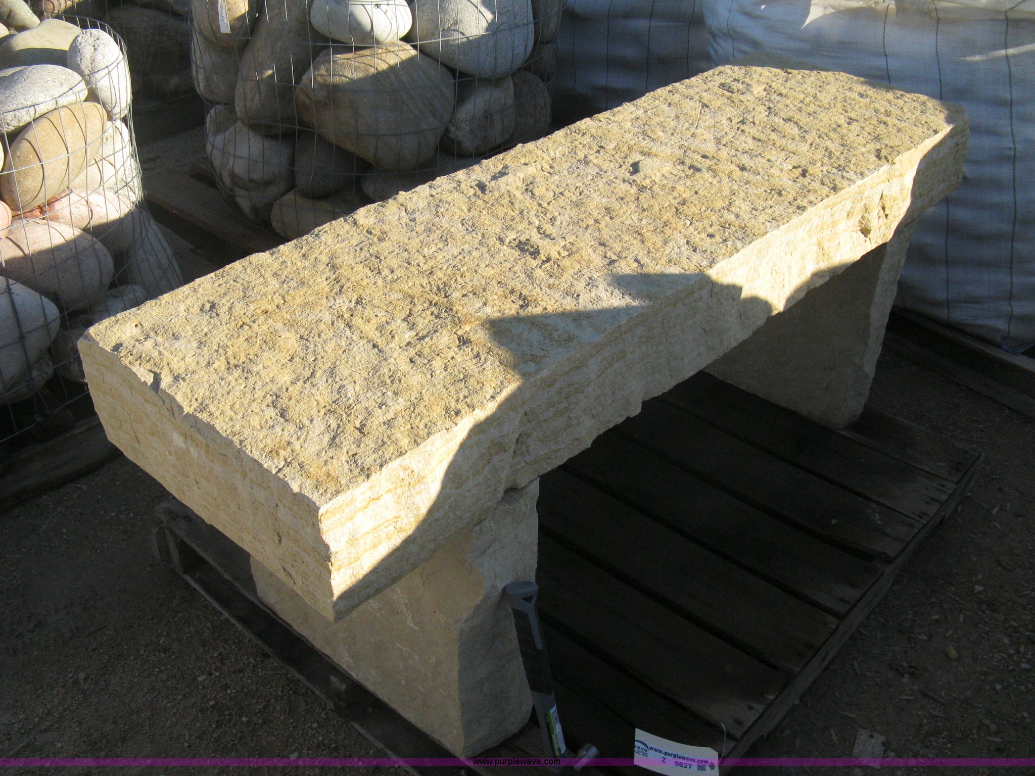 5', 3 piece buff stone bench. in Wichita, KS | Item Z9827 sold | Purple ...