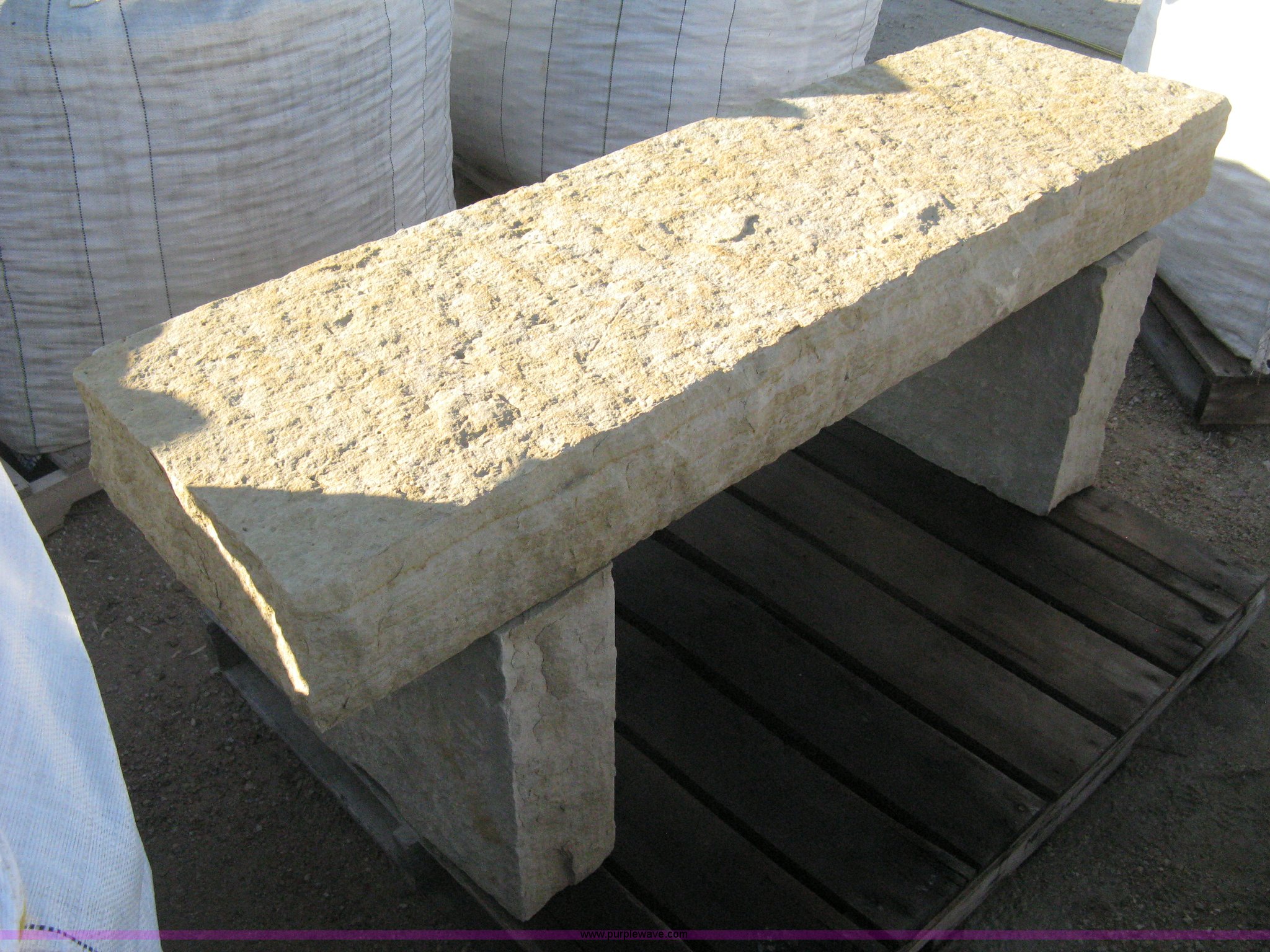 5', 3 piece buff stone bench. in Wichita, KS | Item Z9827 sold | Purple ...