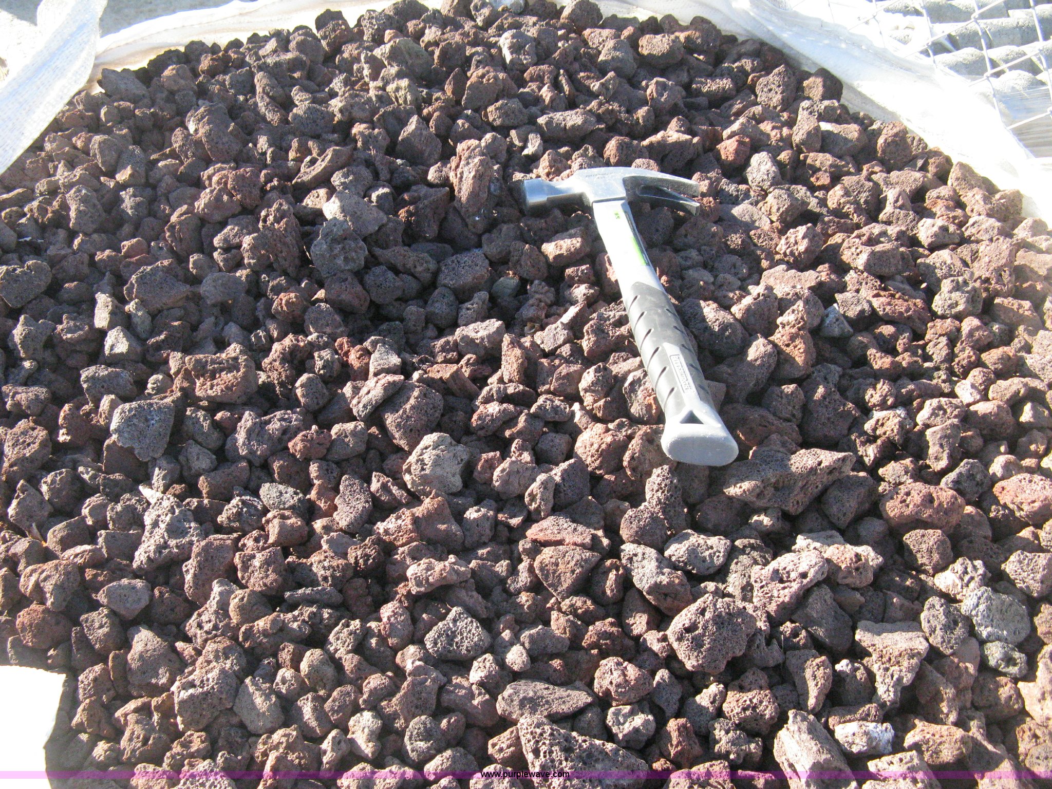 Maroon lava rocks in Wichita, KS | Item Z9854 sold | Purple Wave