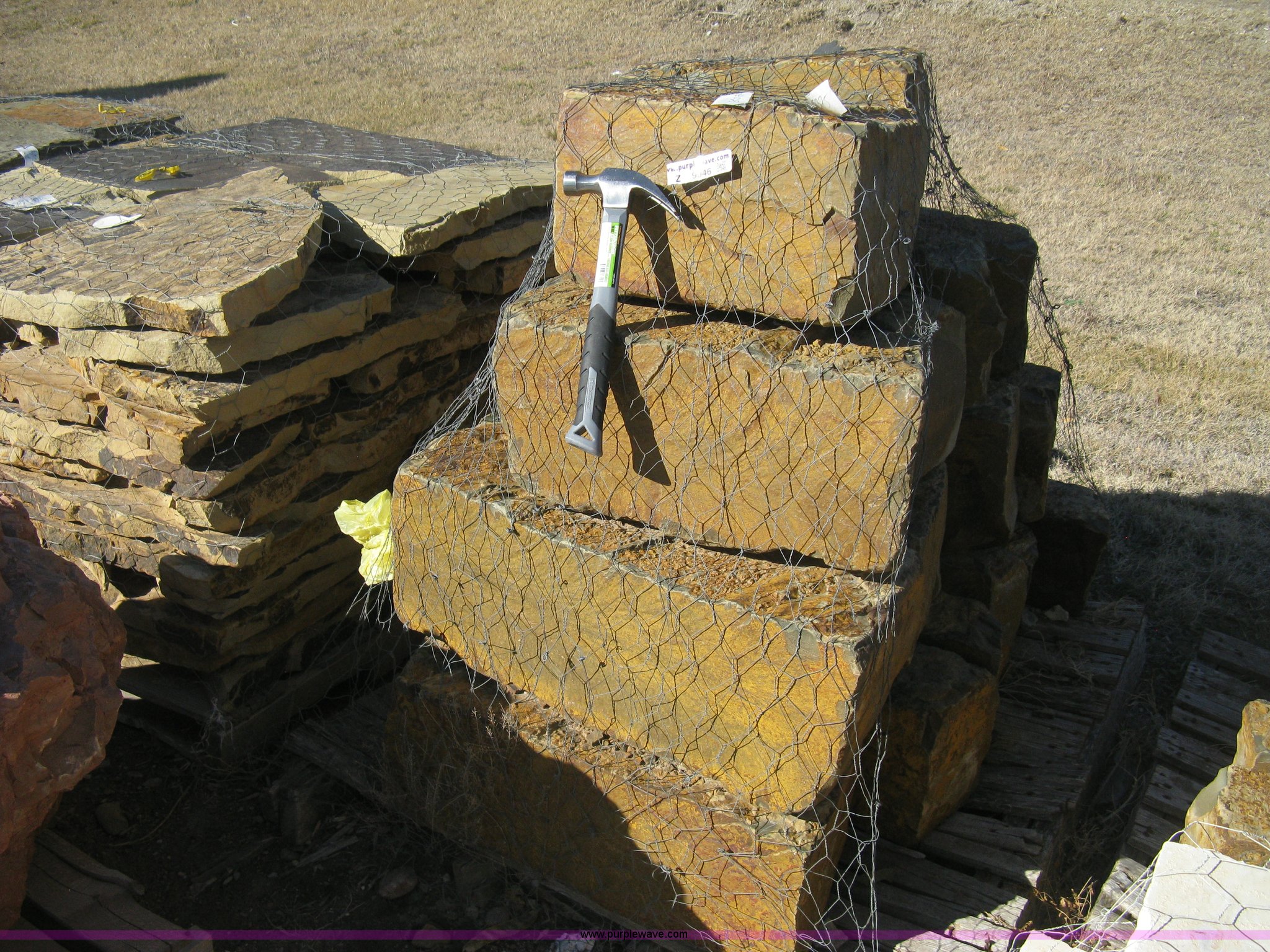 Oklahoma rustic retaining wall - sandstone beams in Wichita, KS | Item ...