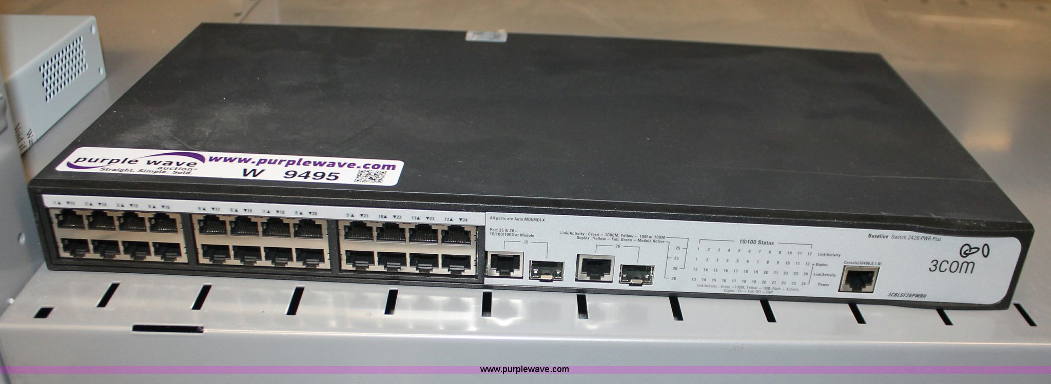 3Com switch 2426-PWR Plus, 3CBLSF26PWRH in Newton, KS | Item W9495 sold ...