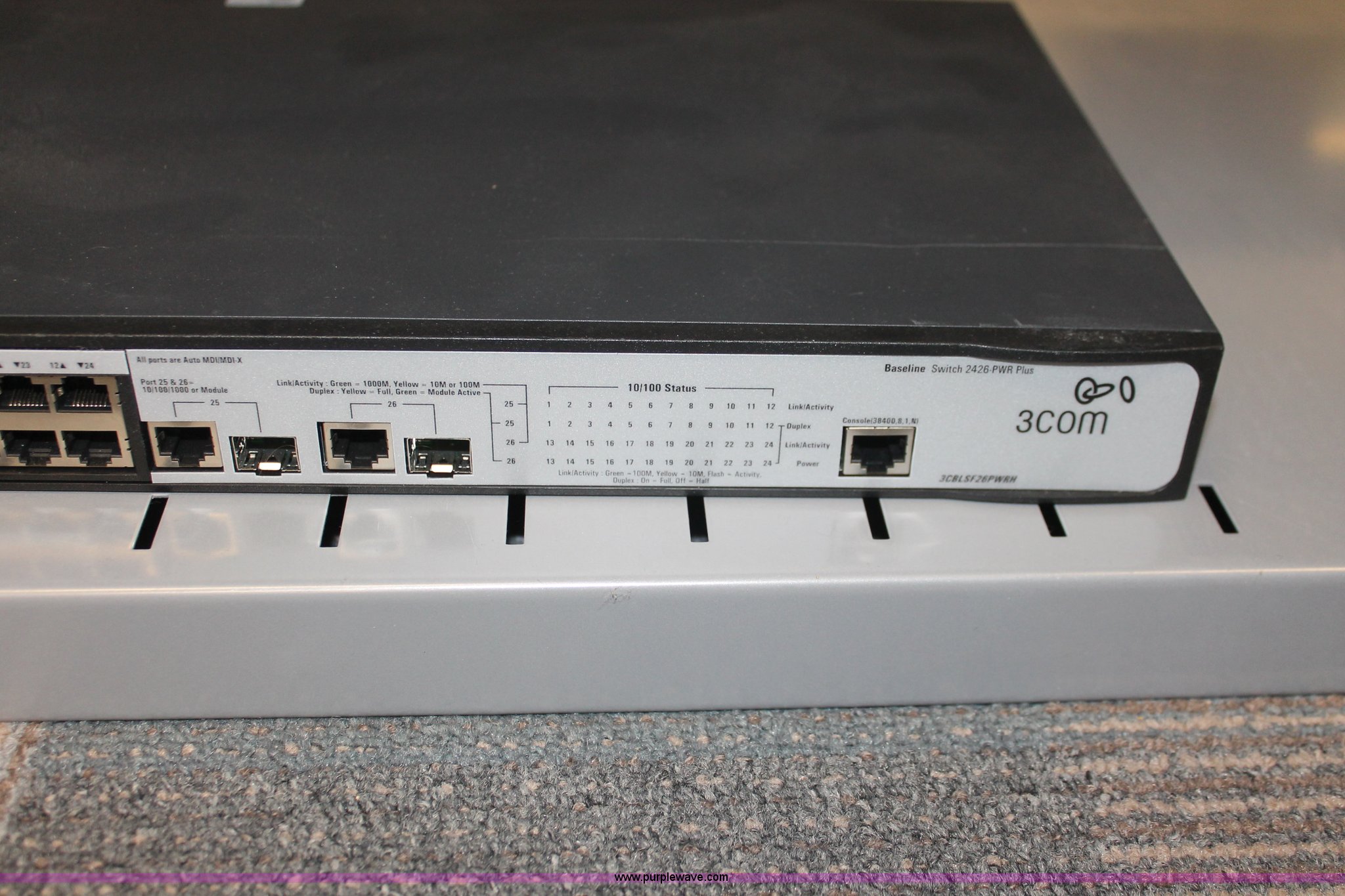 3Com switch 2426-PWR Plus, 3CBLSF26PWRH in Newton, KS | Item W9495 sold ...