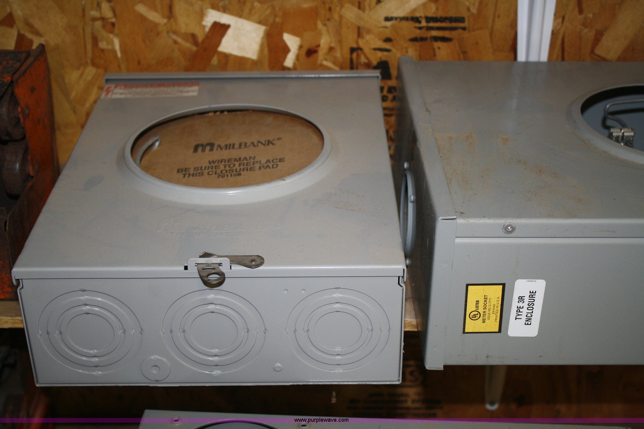 (3) electrical meter boxes in Rossville, KS | Item S9935 sold | Purple Wave