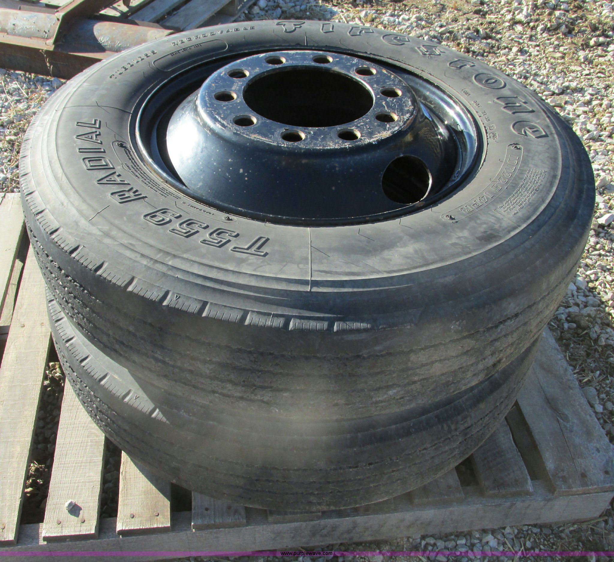 (2) 10R-22.5 tires and steel wheels in Higginsville, MO | Item X9838 ...