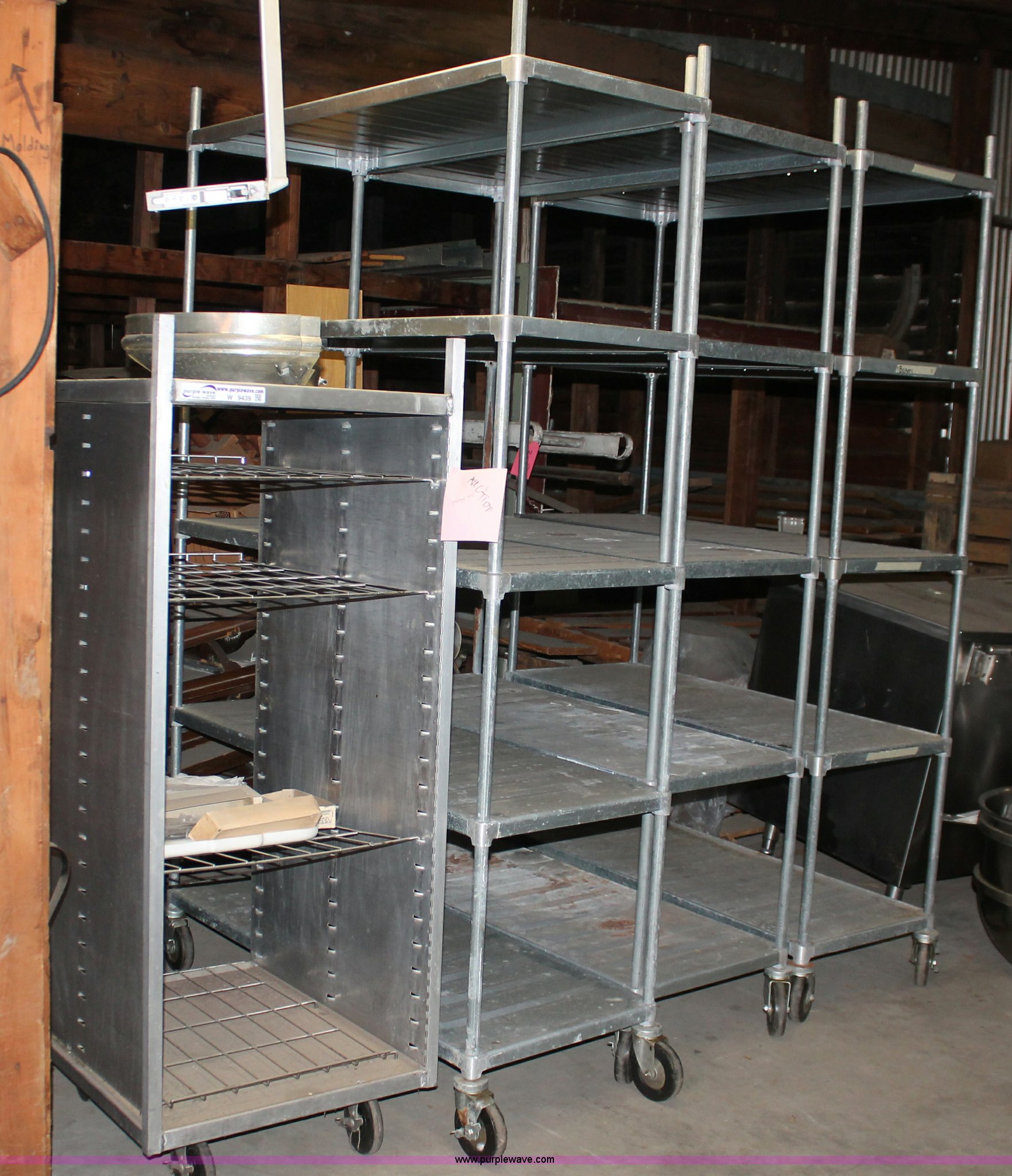 (4) steel roller racks in Hutchinson, KS | Item W9439 sold | Purple Wave