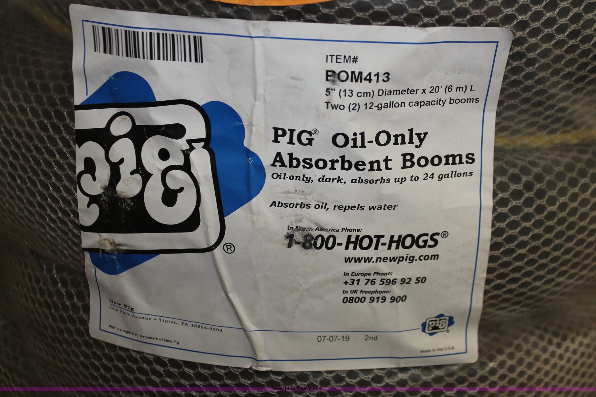 (8) PIG oil only absorbent booms in Neillsville, WI | Item G2747 sold ...