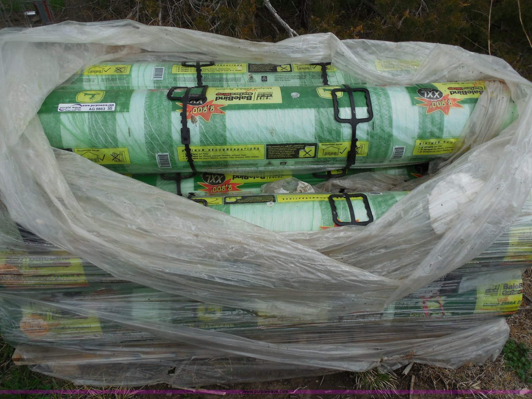 (8) John Deere bale bind net wrap rolls in Lyons, KS | Item AG9863 sold ...