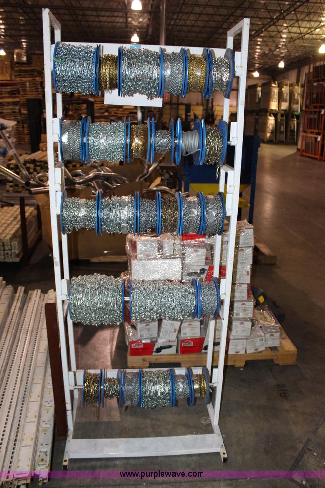 Rack with 27 spools of assorted chain in Spring Hill, KS | Item AJ9708 ...