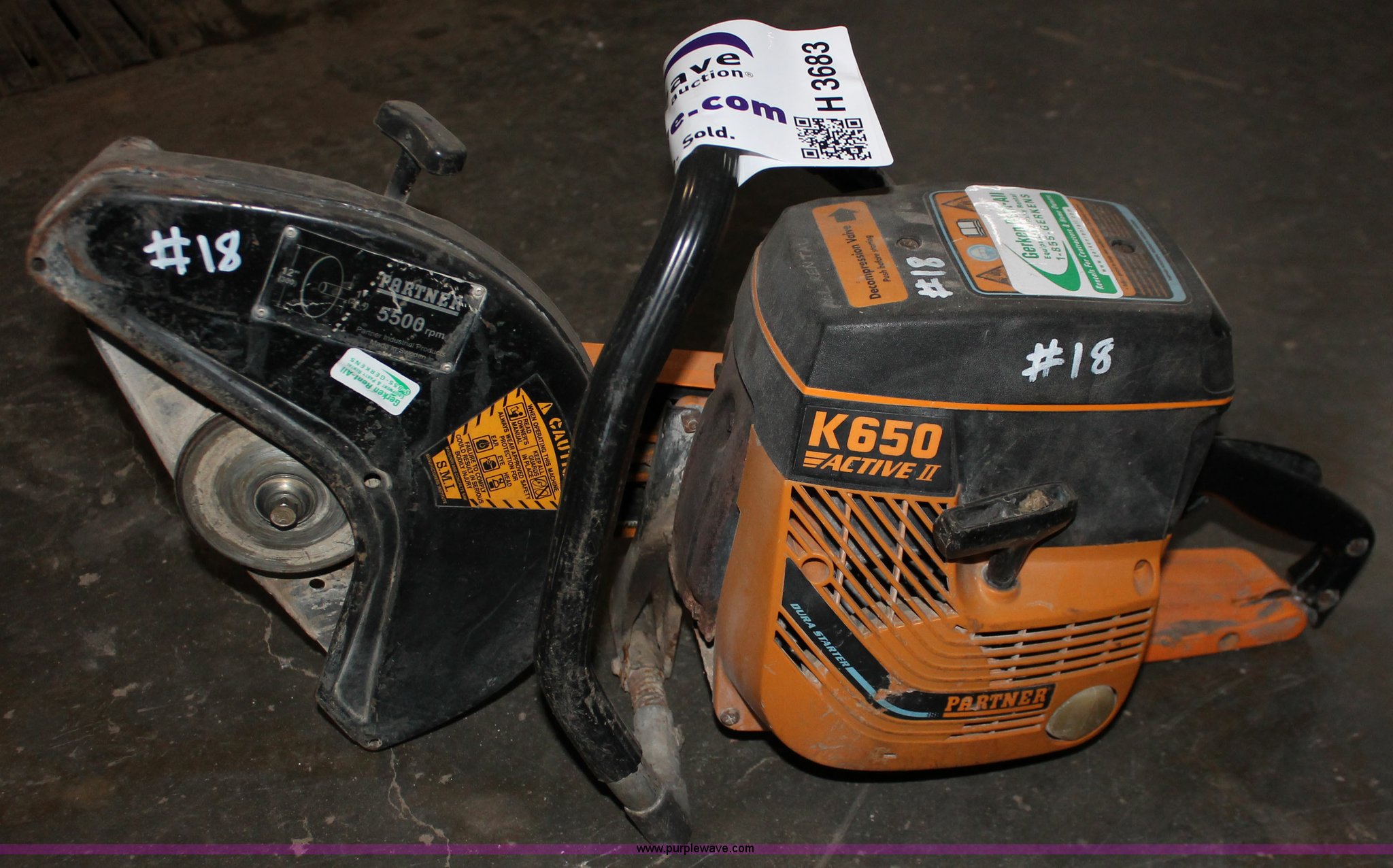 Partner K650 Active II concrete saw in Paola, KS | Item H3683 sold ...