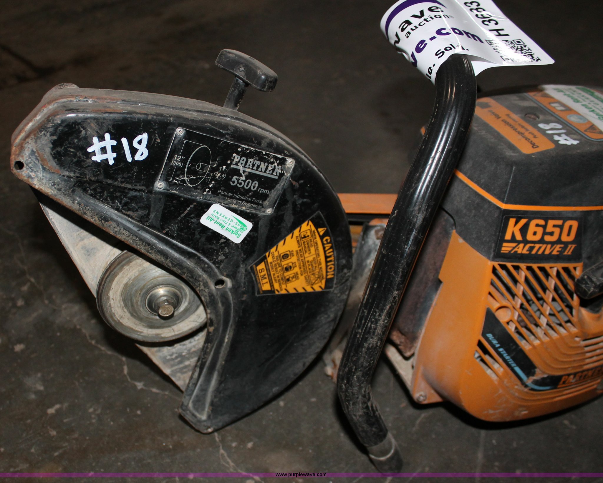 Partner K650 Active II concrete saw in Paola, KS | Item H3683 sold ...