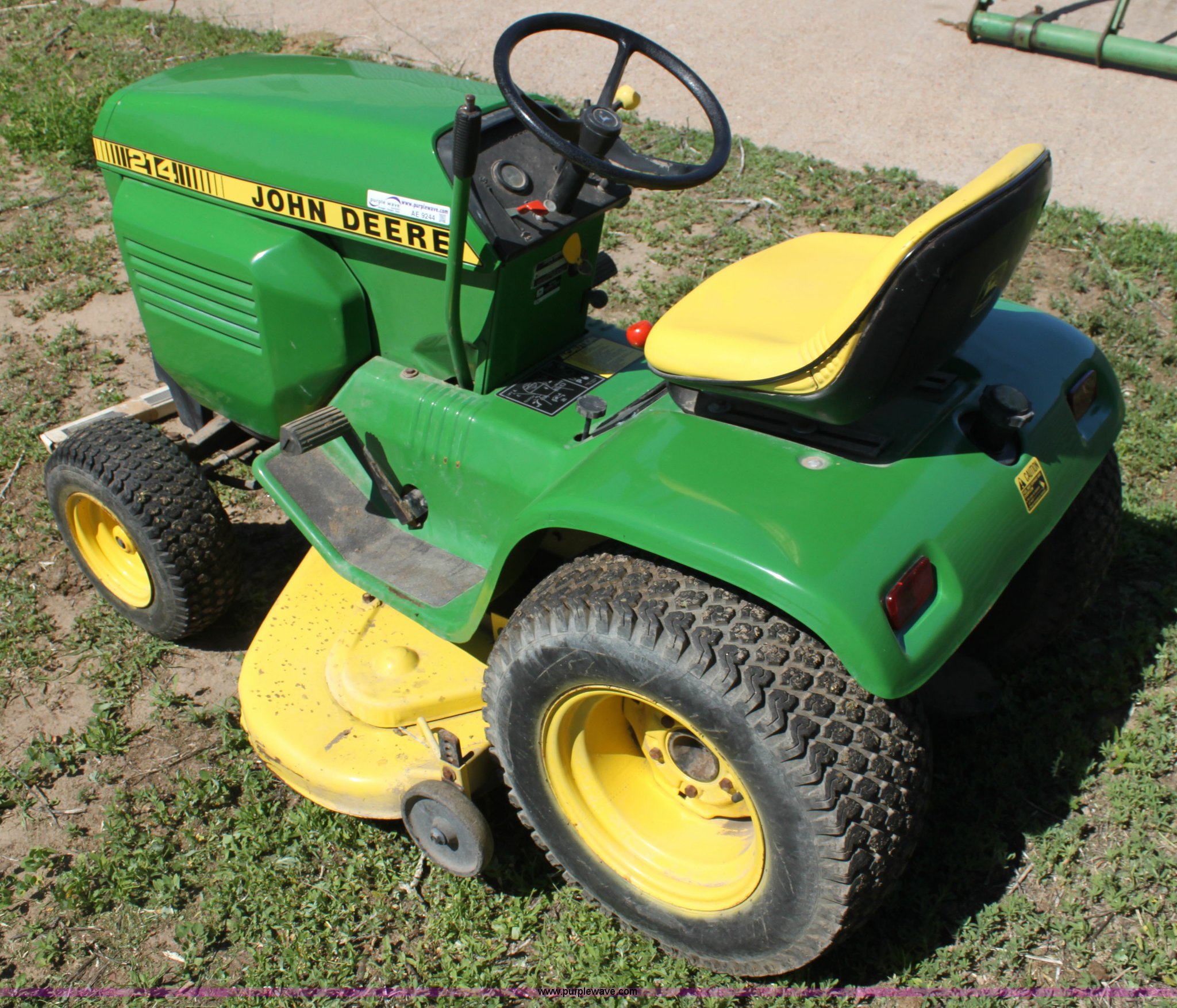 John Deere 214 lawn mower in Cunningham, KS | Item AE9244 sold | Purple ...