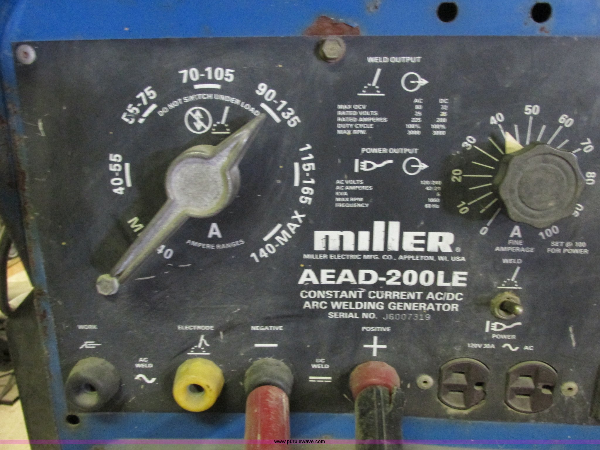 Miller AEAD-200LE constant current AC/DC welder/generator in Warrenton ...