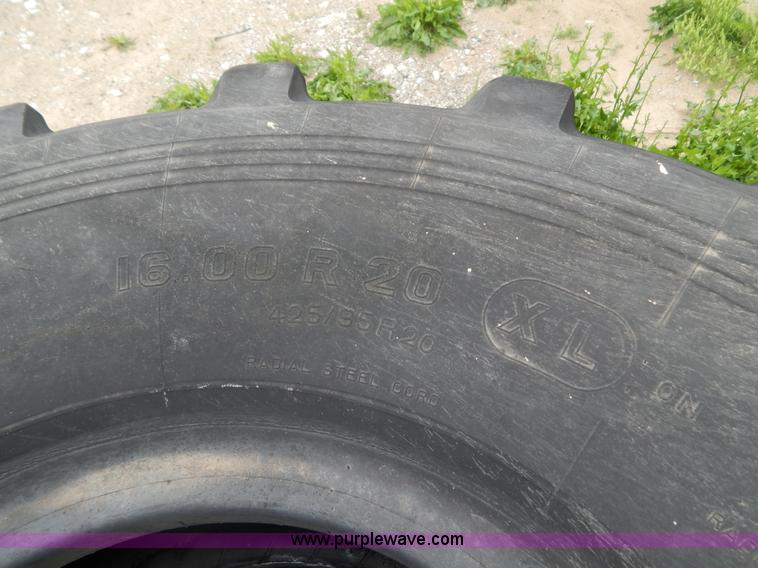 (4) Michelin 16R20 tires in Odessa, MO | Item AE9873 sold | Purple Wave
