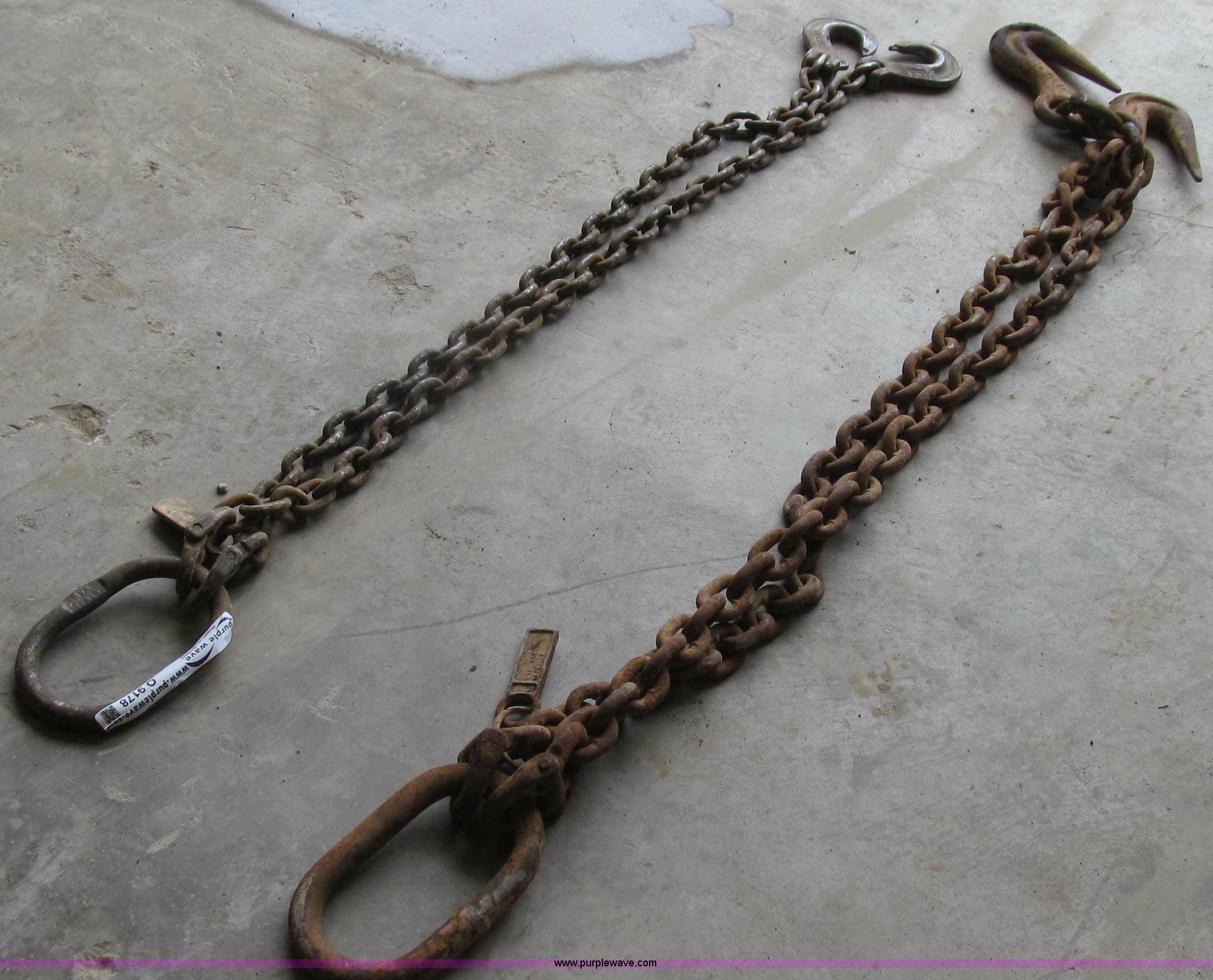 (2) two way lifting chain sets in Fulton, MO | Item O9178 sold | Purple ...