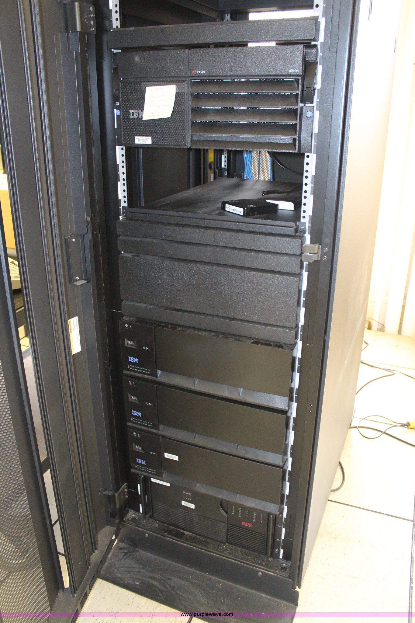 IBM Unix server with enclosed rack in Kansas City, KS | Item X9297 sold ...