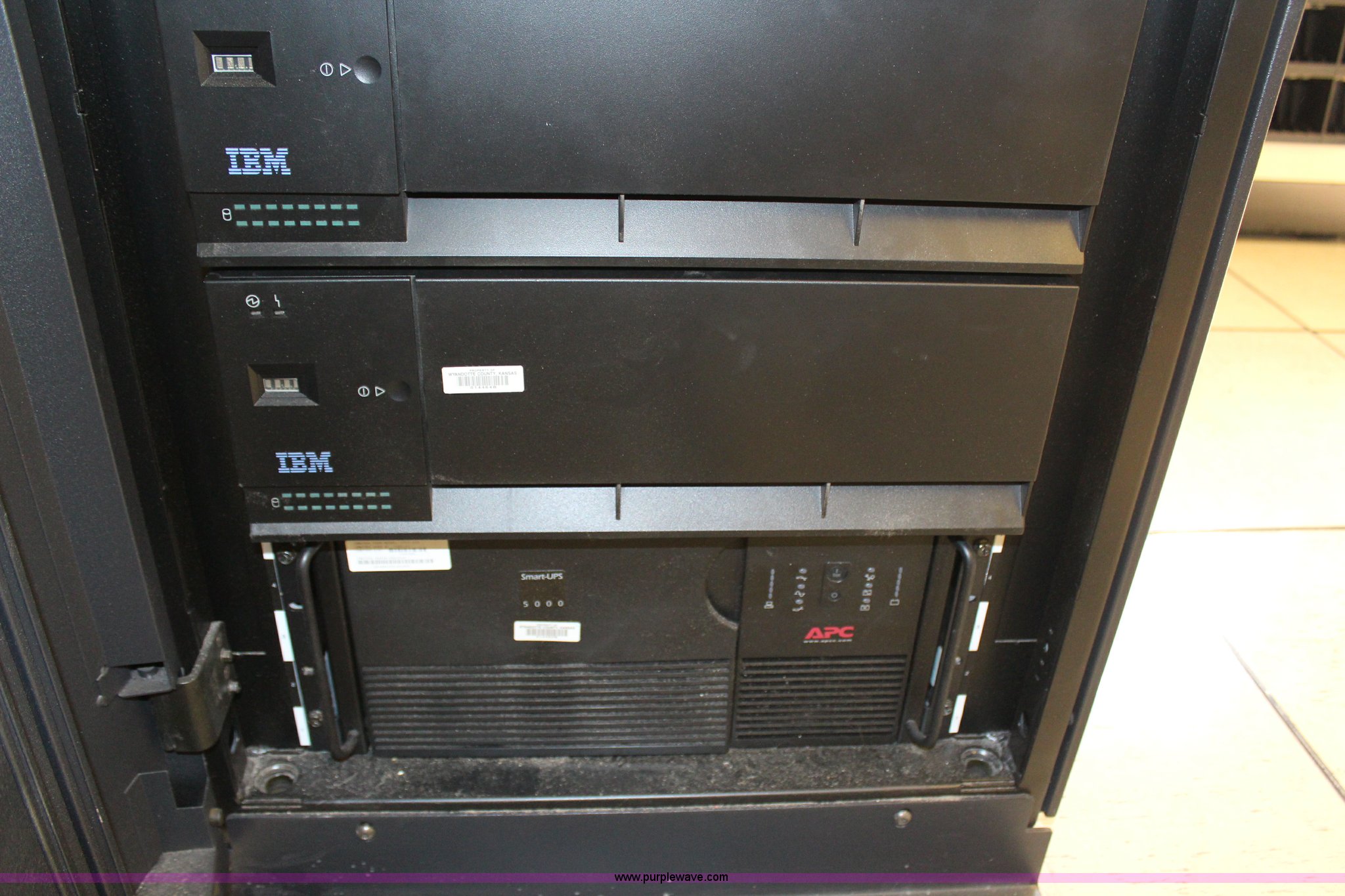 IBM Unix server with enclosed rack in Kansas City, KS | Item X9297 sold ...