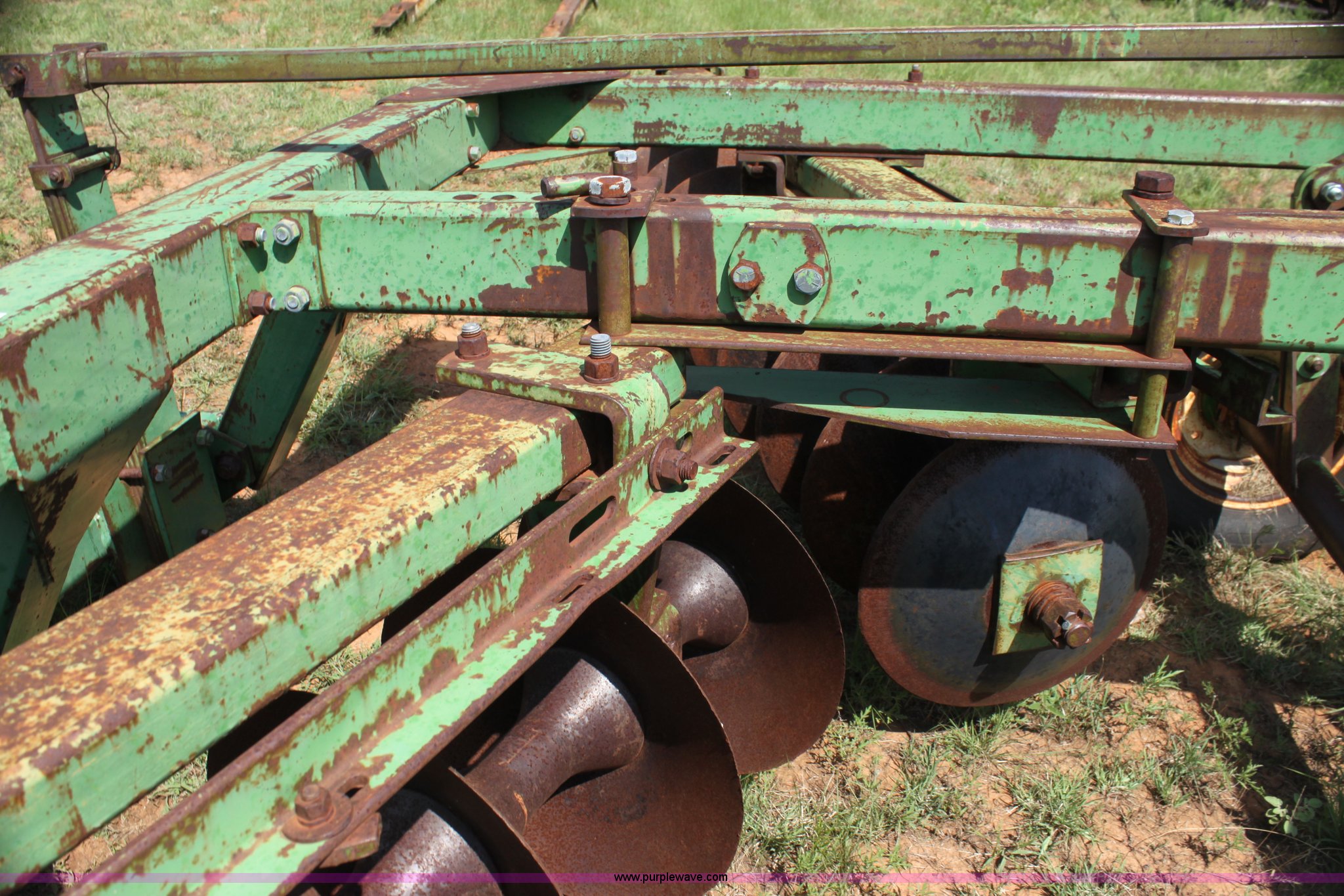 John Deere double offset disk in Guthrie, OK | Item G4019 sold | Purple ...