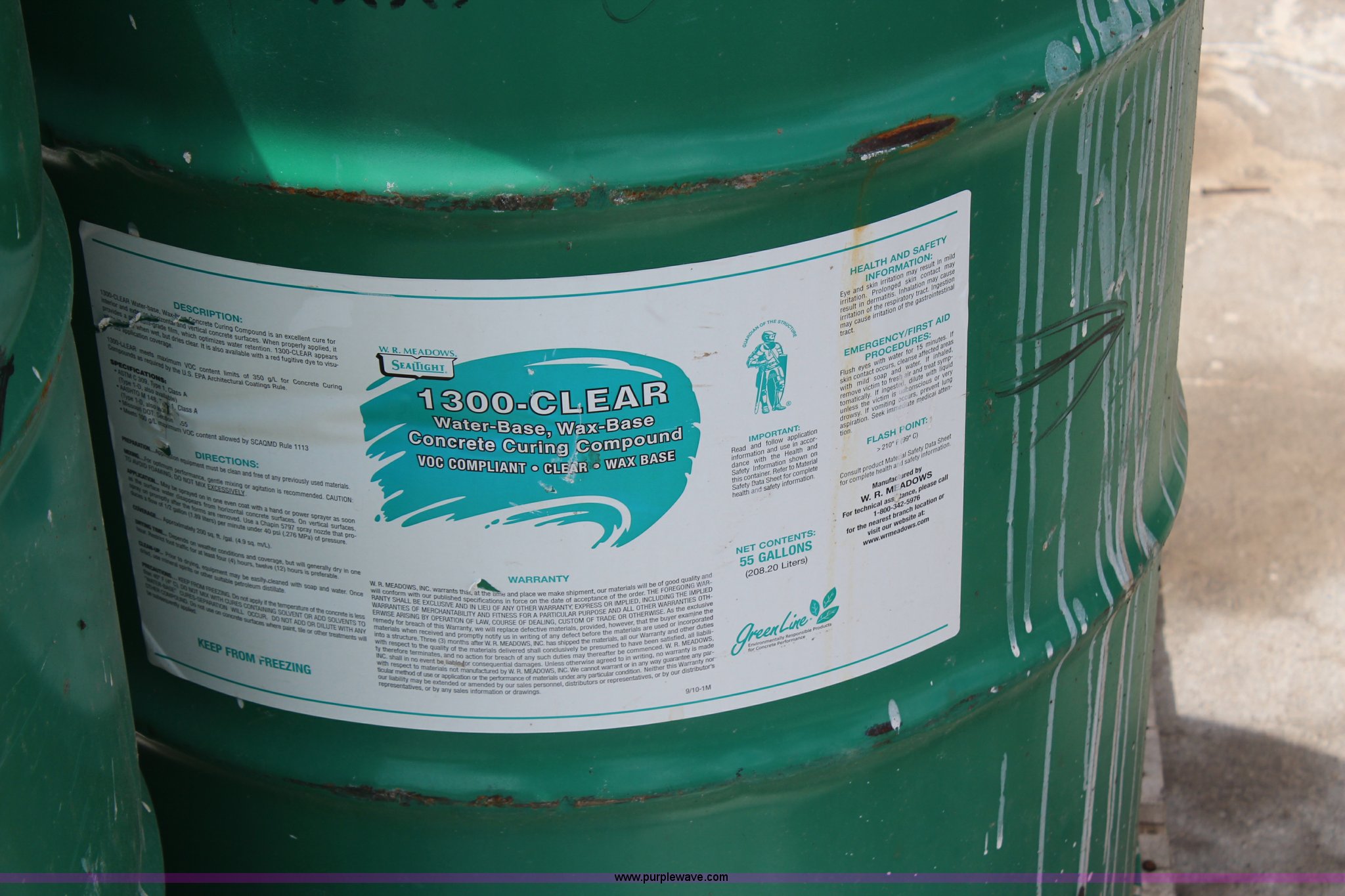 (2) partial drums of concrete curing compound in Topeka, KS | Item ...